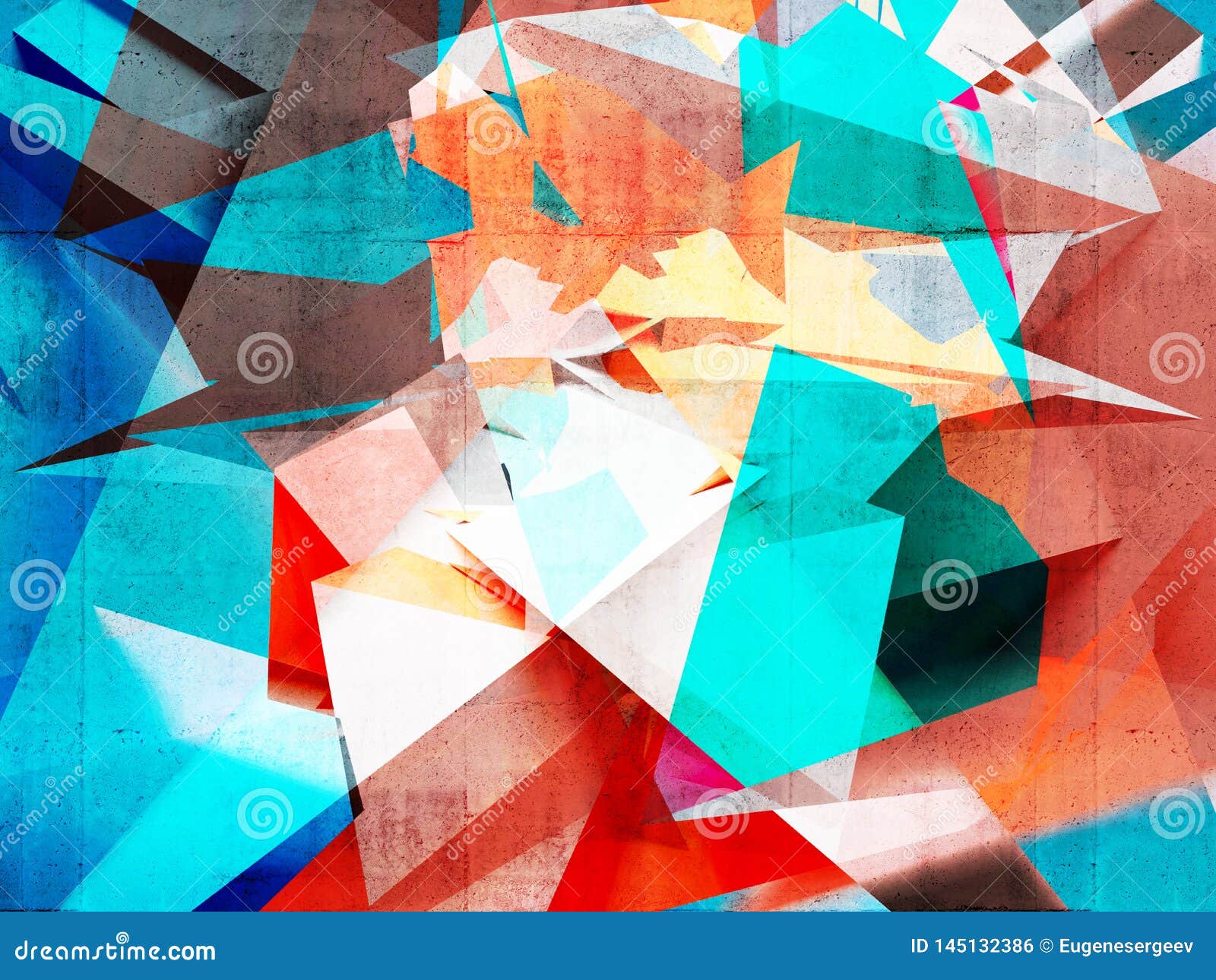 Abstract Colorful Chaotic Polygonal Pattern Stock Photo - Image of ...