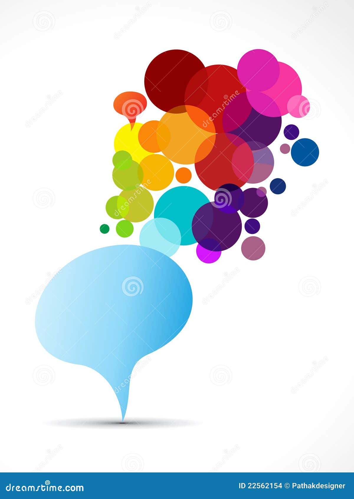 Abstract Colorful Chat Balloon Template Stock Vector - Illustration of ...