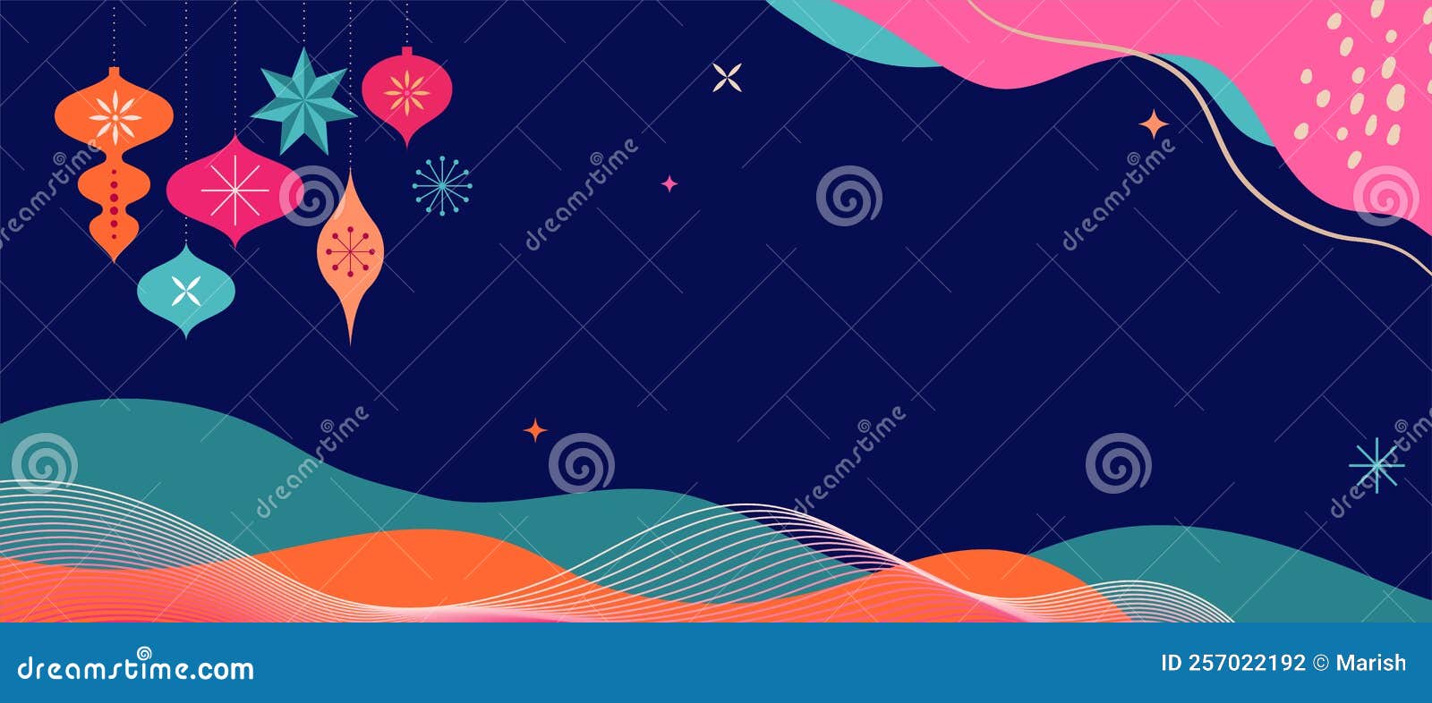 Abstract Colorful Christmas Night Background and Packaging Design Stock ...