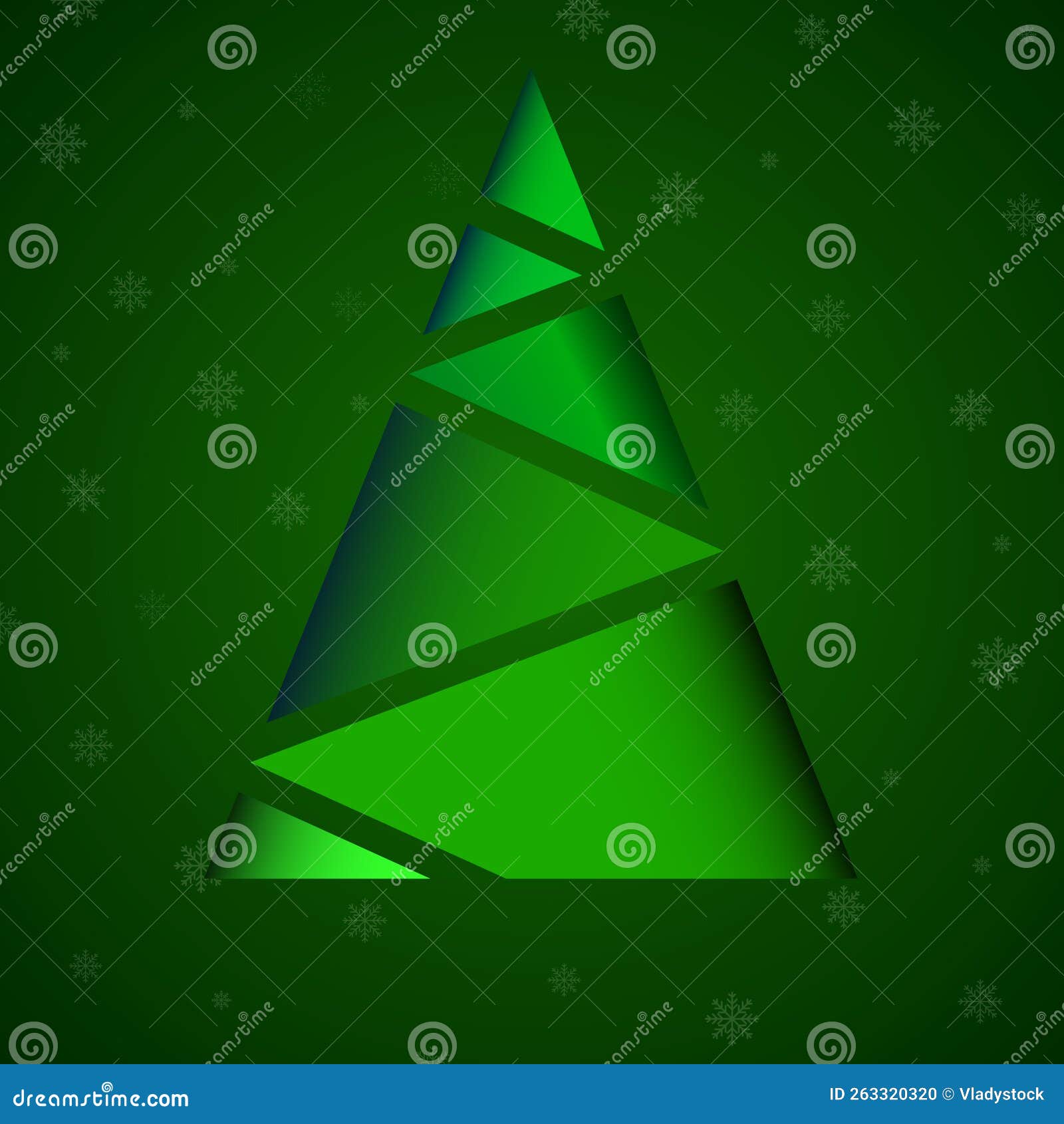 Abstract Colorful Christmas Tree of Polygons. Geometric Style Stock ...