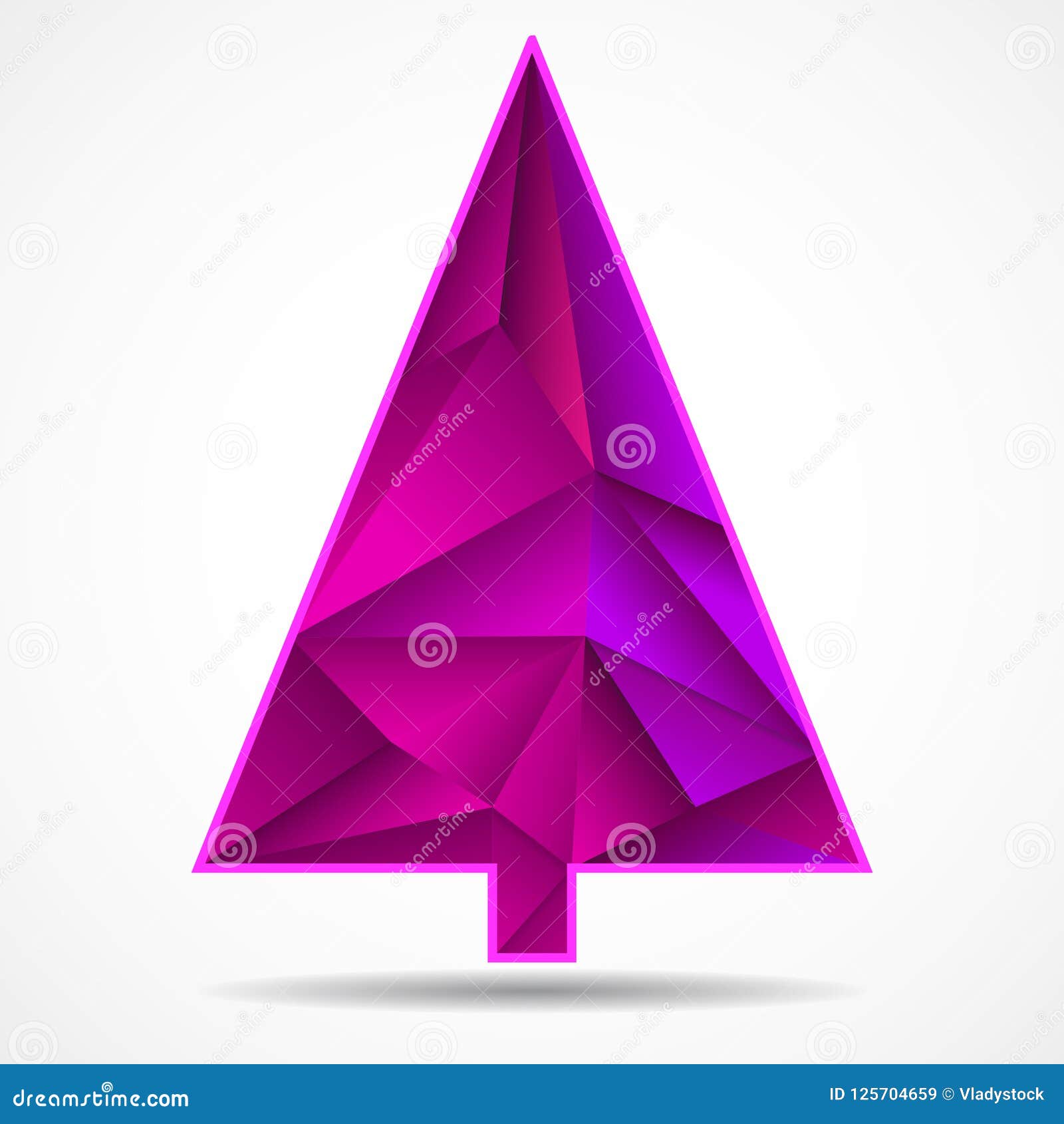 Abstract Colorful Christmas Tree from Triangles Stock Vector ...