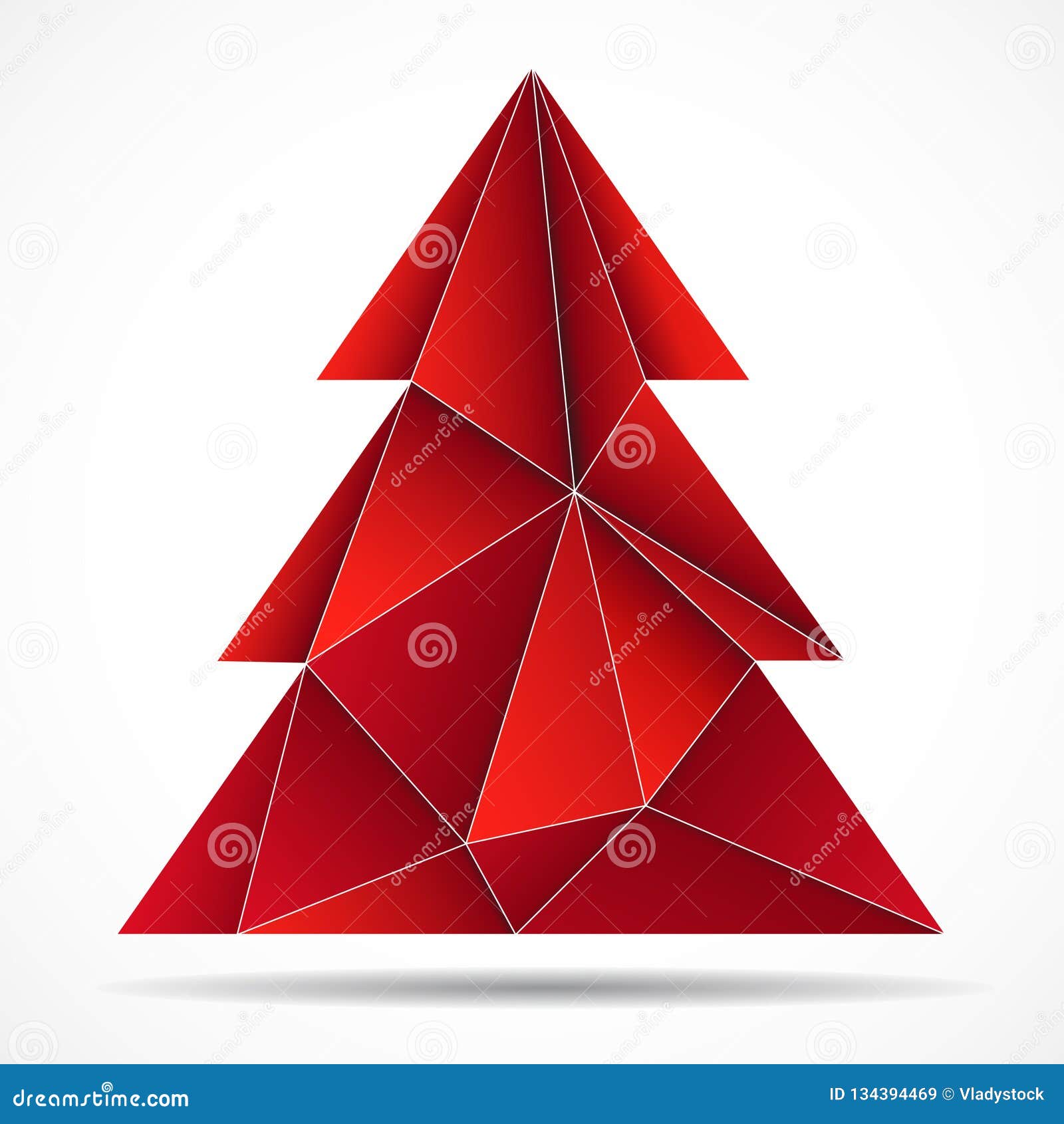 Abstract Colorful Christmas Tree of Triangles Stock Vector ...
