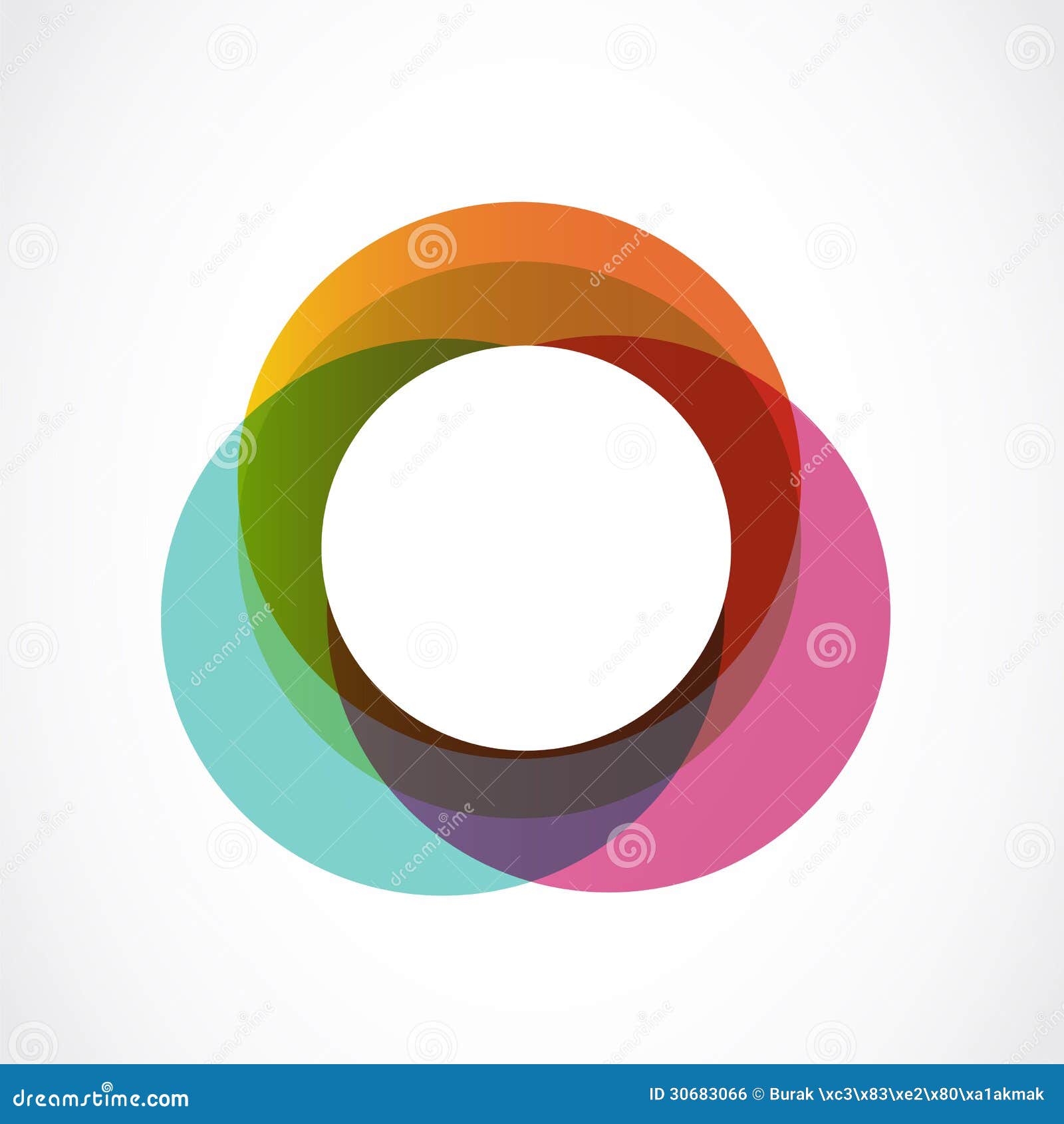 Colorful Circle. Template For Visiting Cards, Labels, Fliers, Banners ...