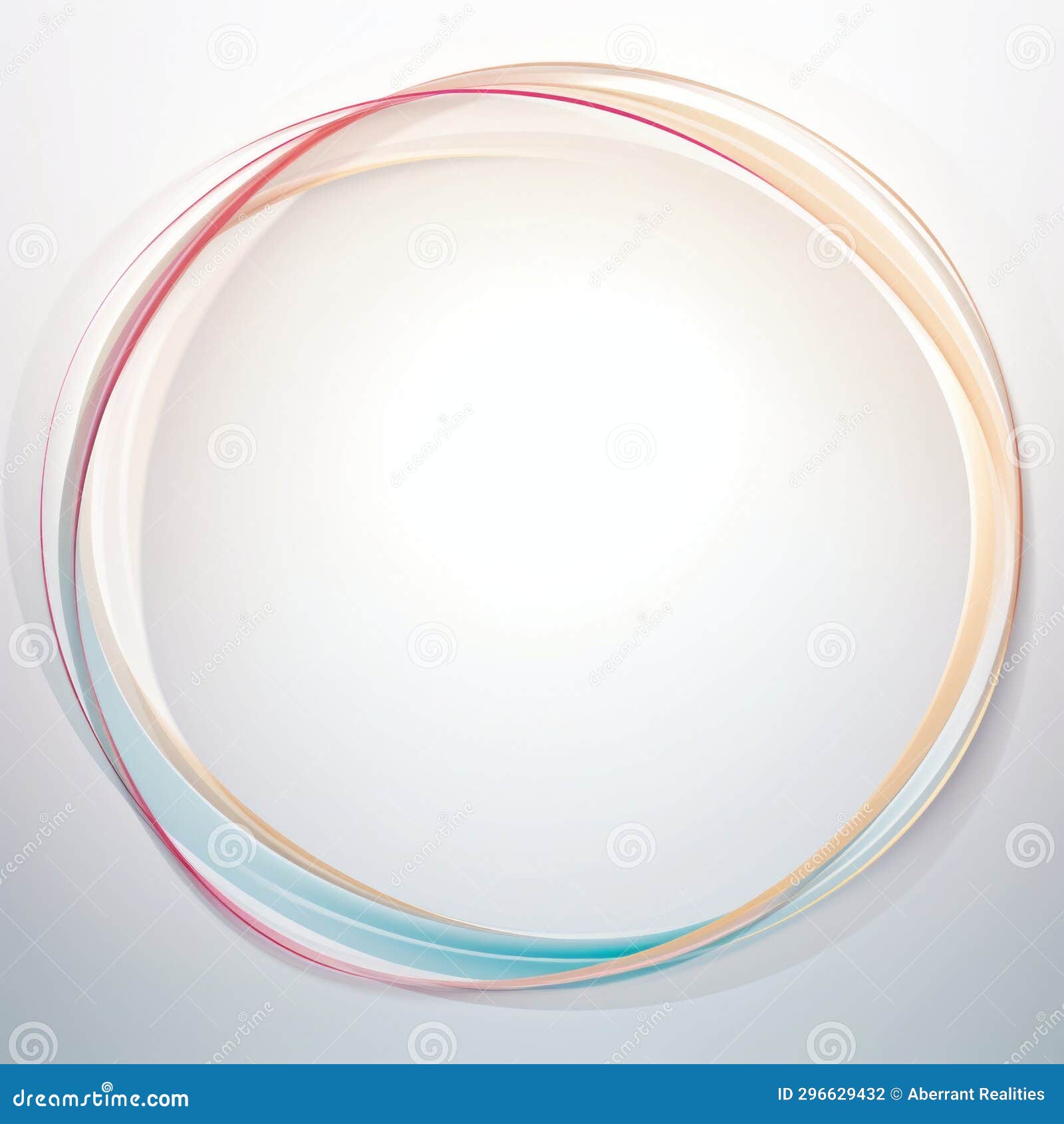 Abstract Colorful Circle Frame on a White Background Stock Illustration ...