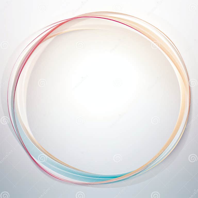 Abstract Colorful Circle Frame on a White Background Stock Illustration ...