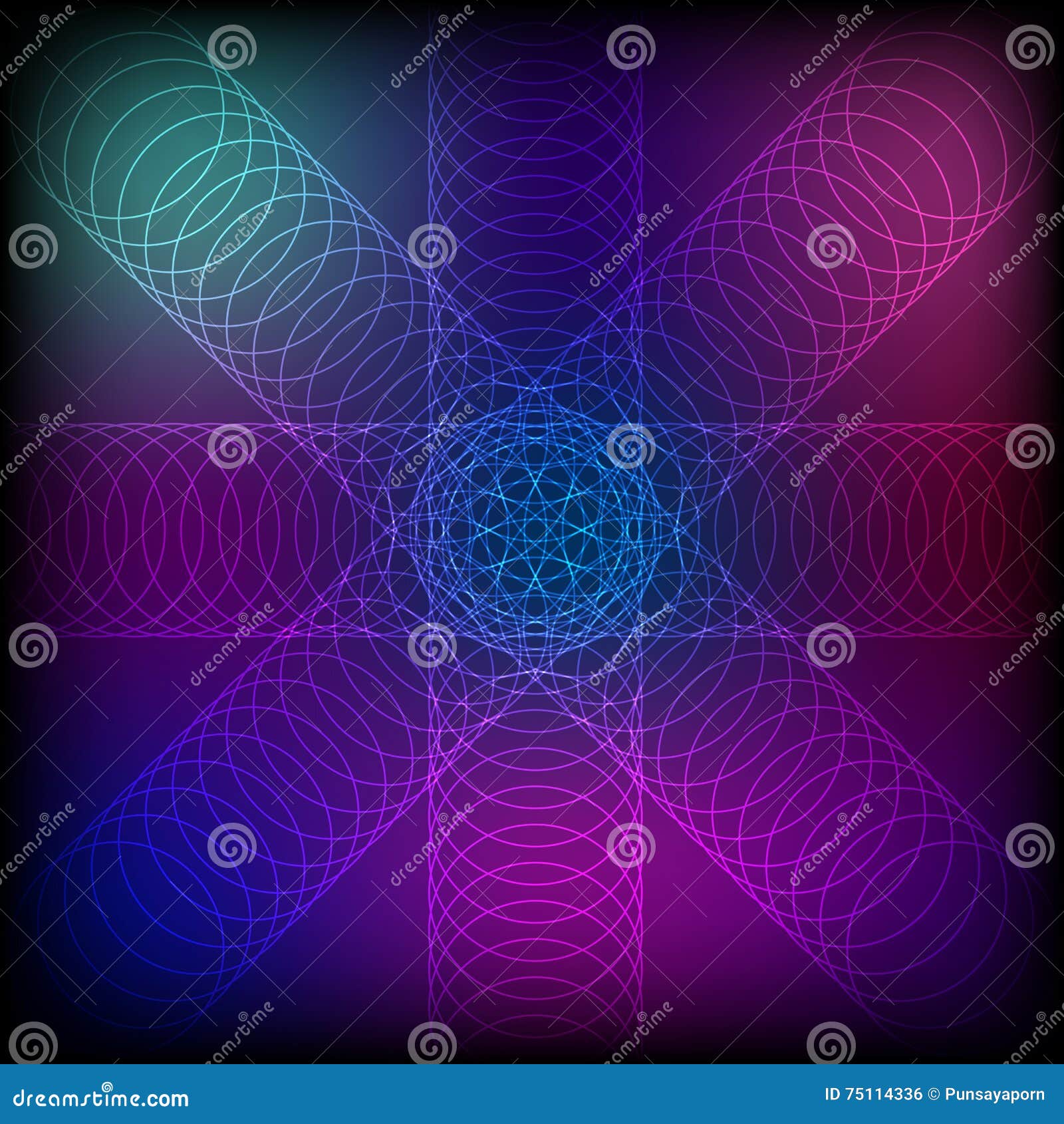 Abstract Colorful Circle Line Blend Background Stock Vector ...