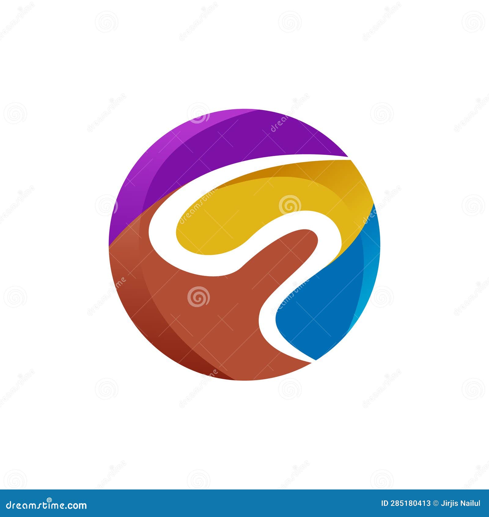 Abstract Colorful Circle Logo Stock Vector - Illustration of blue ...