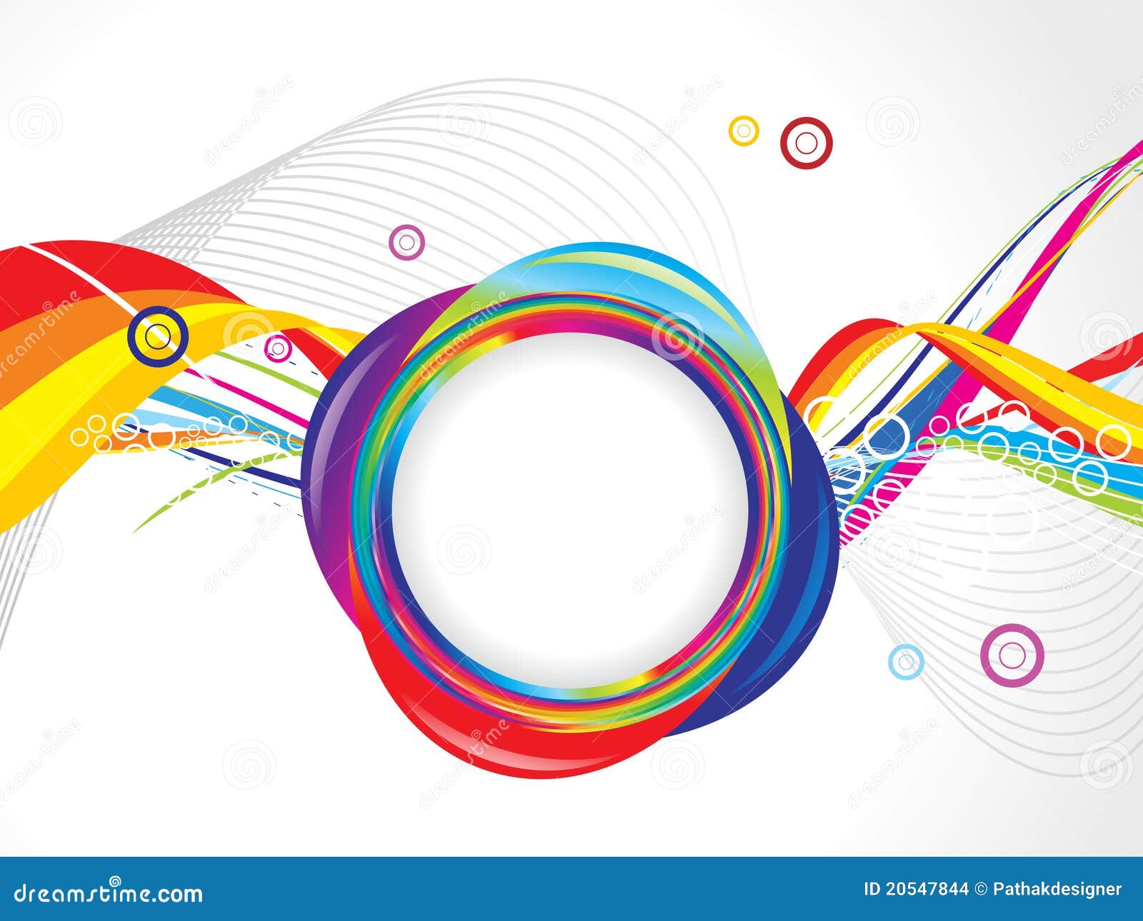 Abstract Colorful Circle Wave Template Stock Vector - Illustration of ...