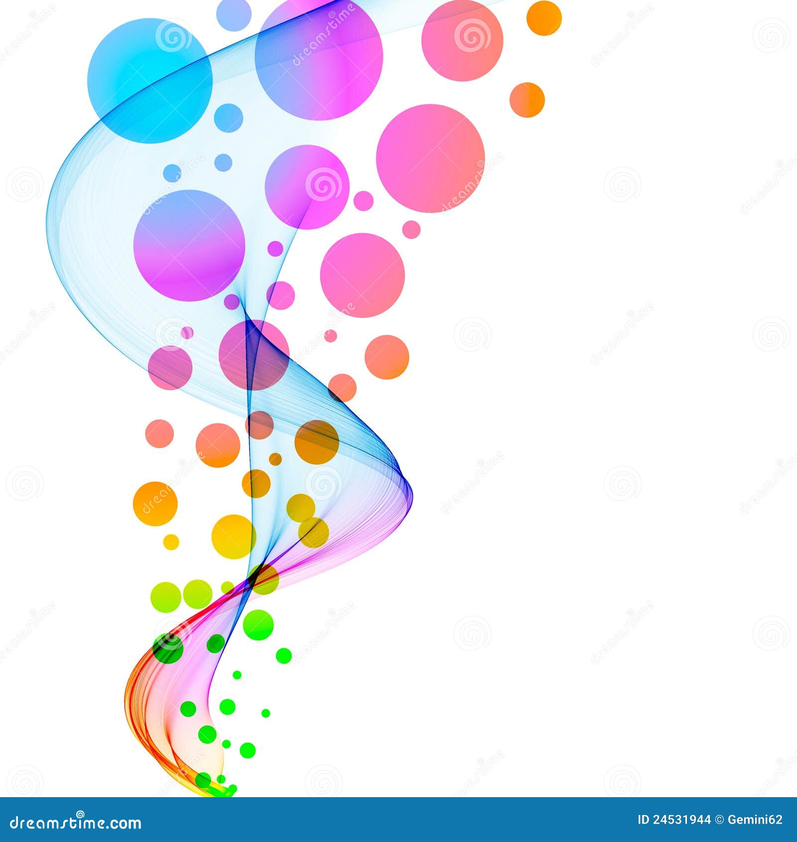 Abstract colorful circles stock illustration. Illustration of light ...