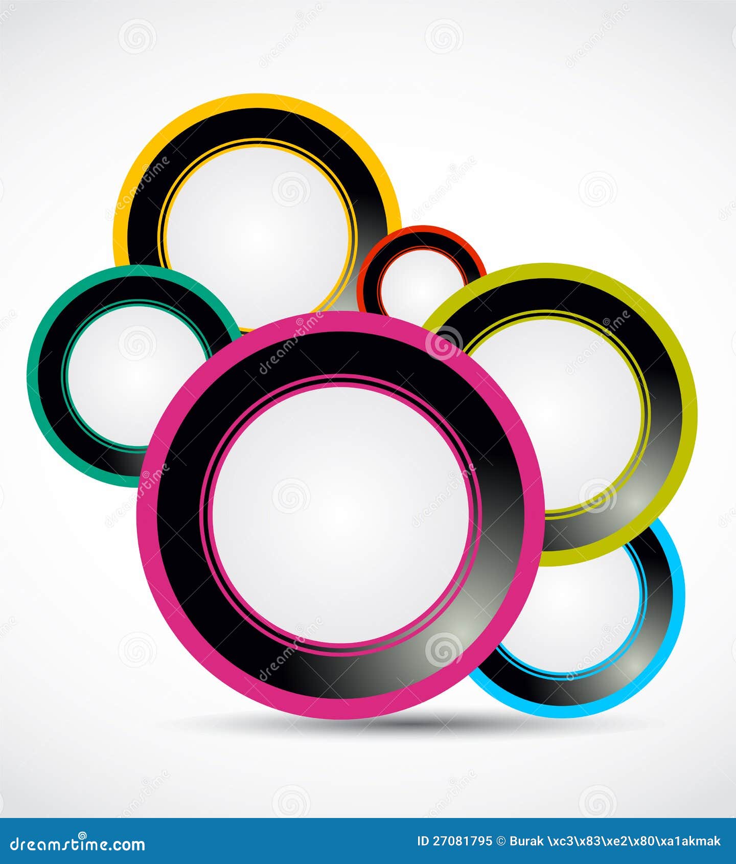 Abstract colorful circles stock vector. Illustration of circles - 27081795
