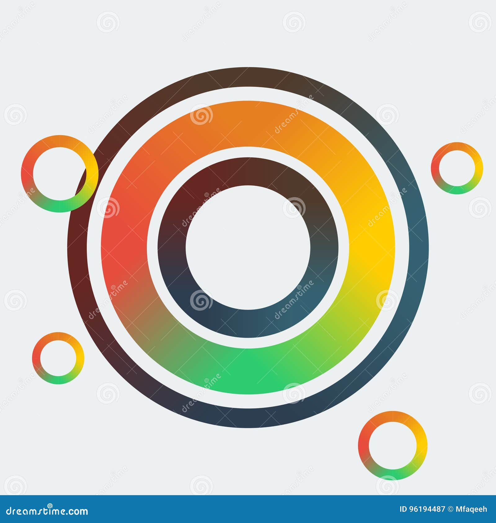 Isolated Abstract Colorful Closed Circles Vector Stock Vector ...