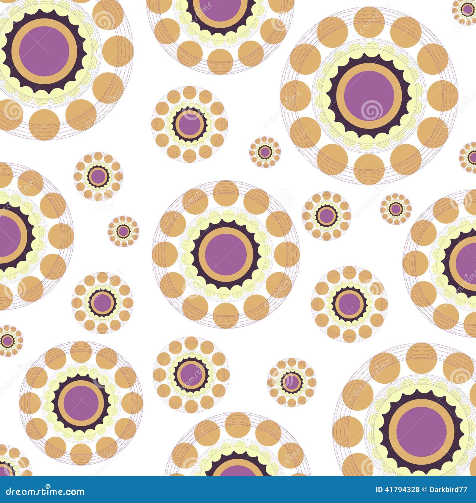 Abstract Colorful Circles Retro Style Background Stock Illustration ...