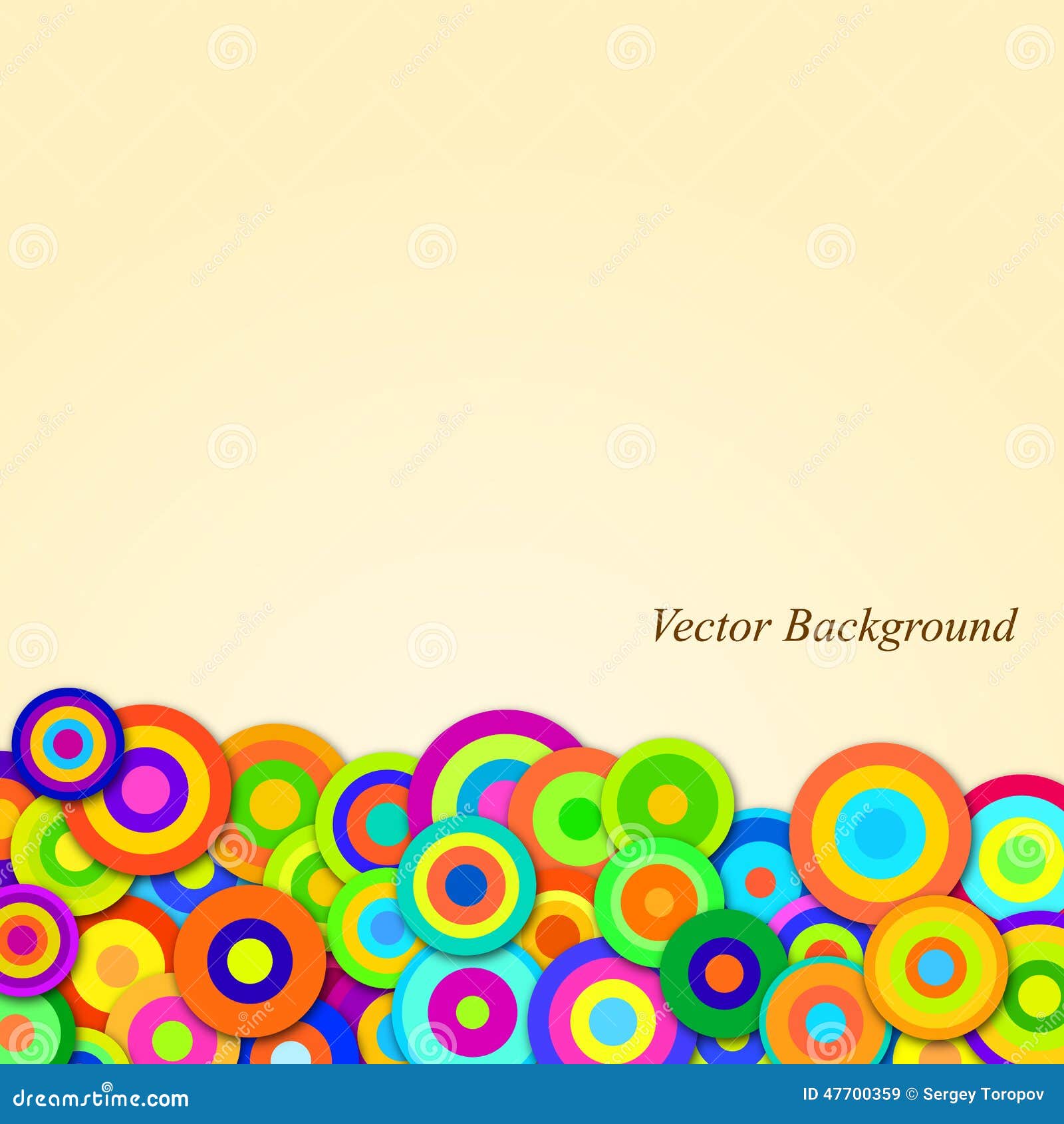 Abstract Colorful Circles stock vector. Illustration of shape - 47700359