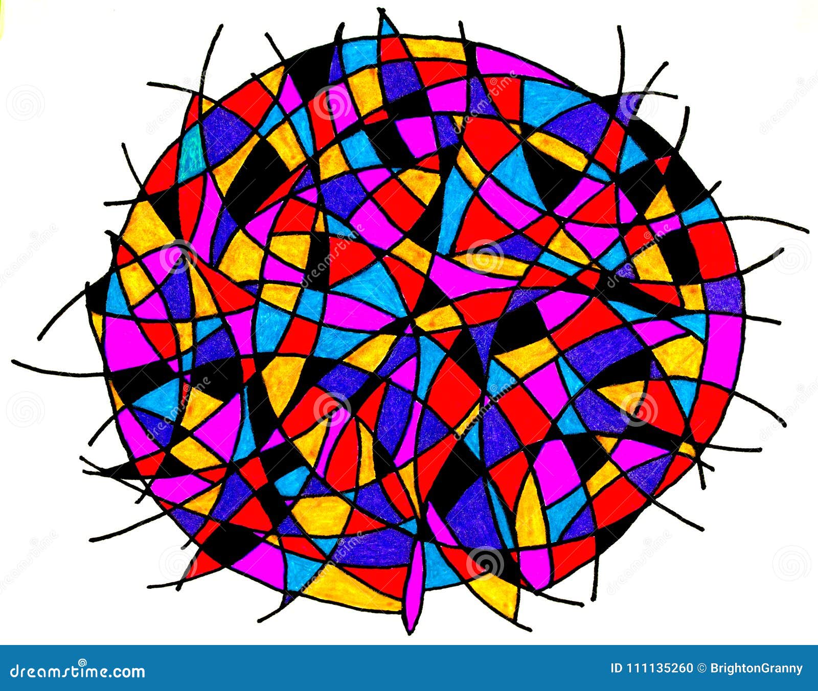 Abstract Colorful Circular Design Stock Illustration - Illustration of ...