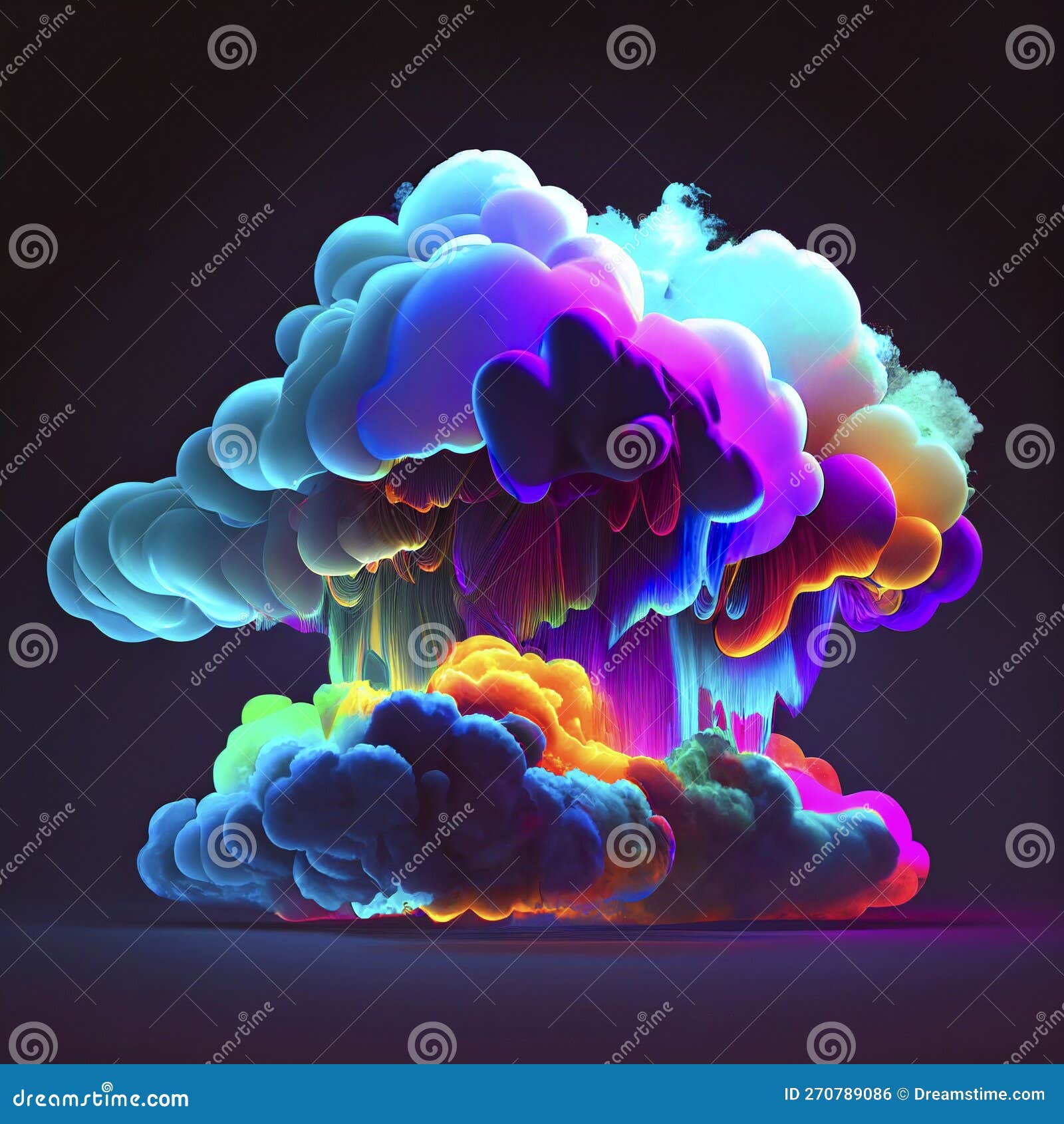 Abstract Colorful Clouds Background, Ai Generation Stock Illustration ...