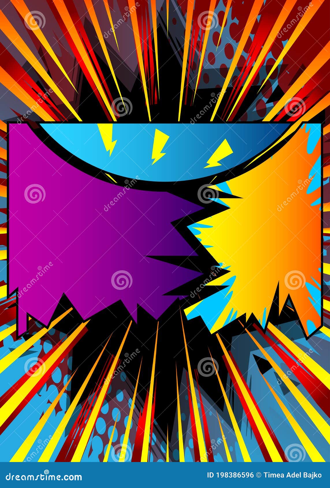 Abstract Colorful Comic Book Design Background. Stock Vector ...
