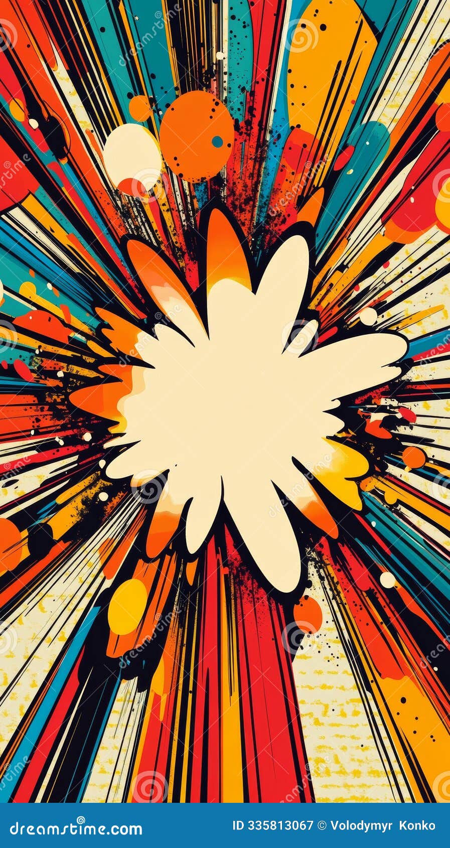Abstract Colorful Comic Style Explosion Illustration Stock Image ...