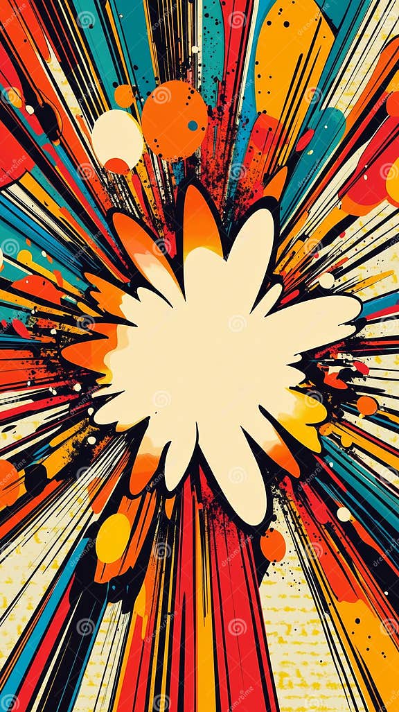 Abstract Colorful Comic Style Explosion Illustration Stock Image ...