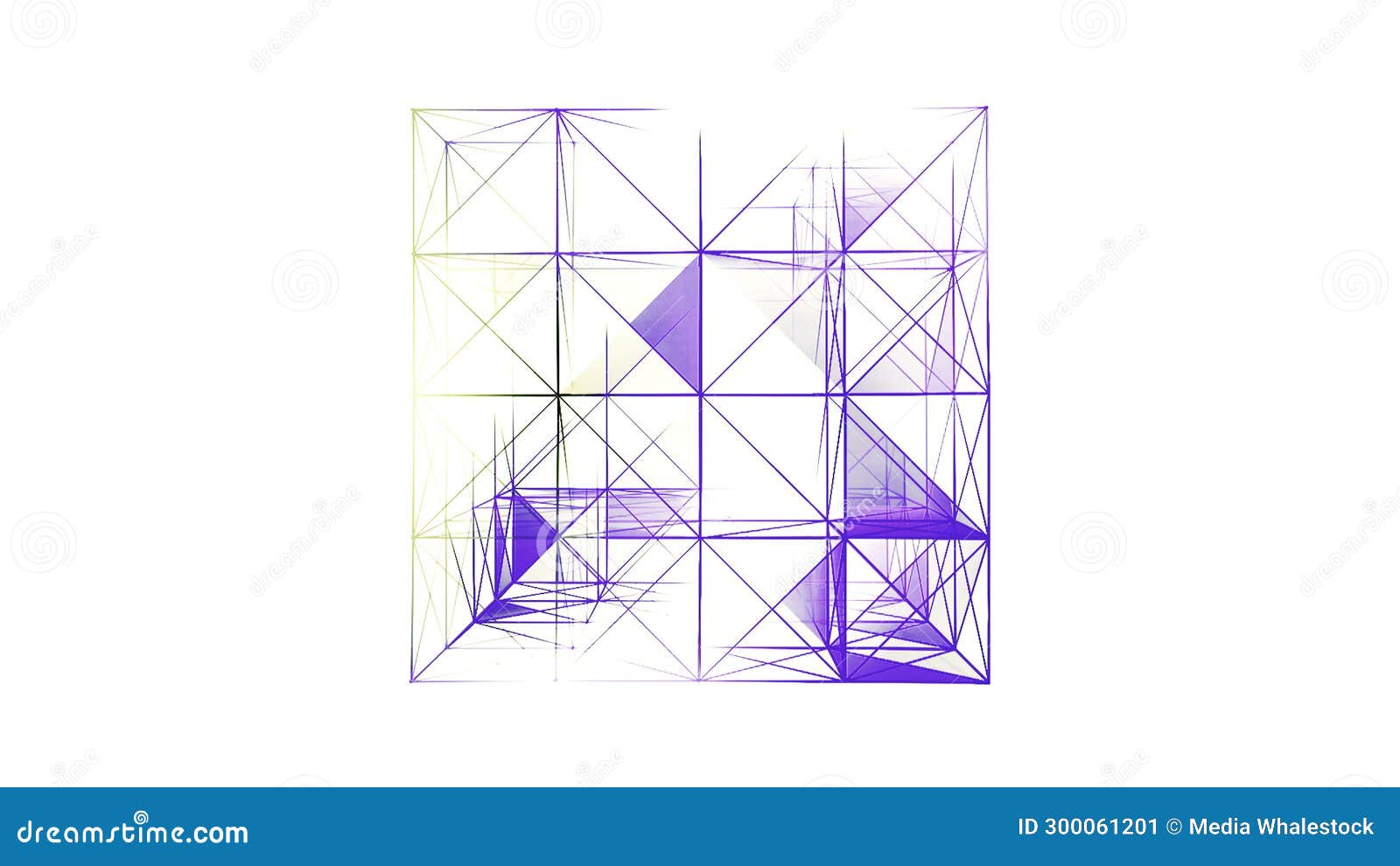 Abstract Colorful Complex Plexus 3D Figure. Motion. Triangular Edges of ...