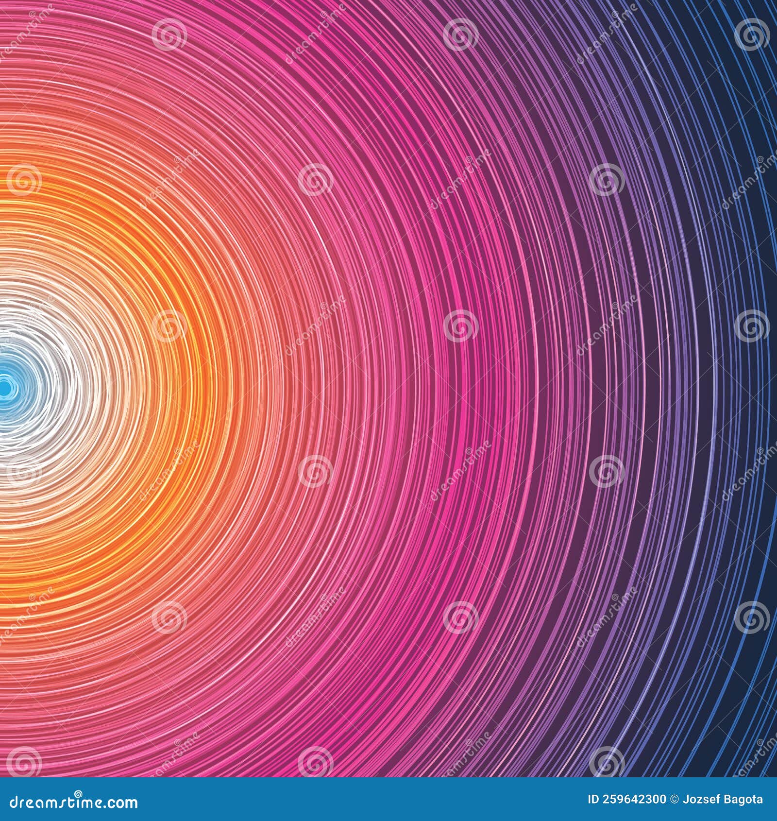 Abstract Colorful Concentric Circles Background Vector Stock Vector ...