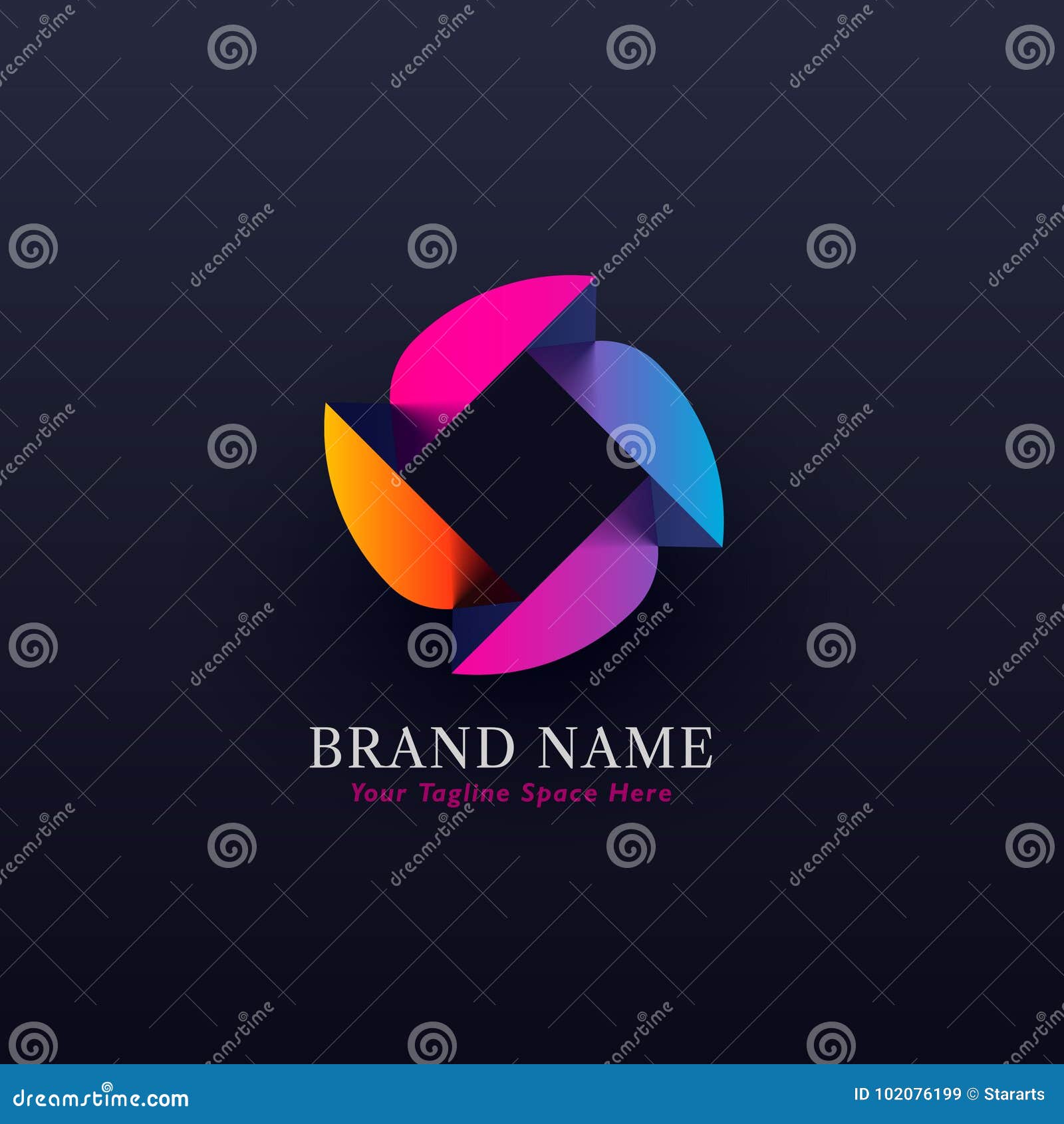 Abstract Colorful Concept Logo Design Stock Vector - Illustration of ...