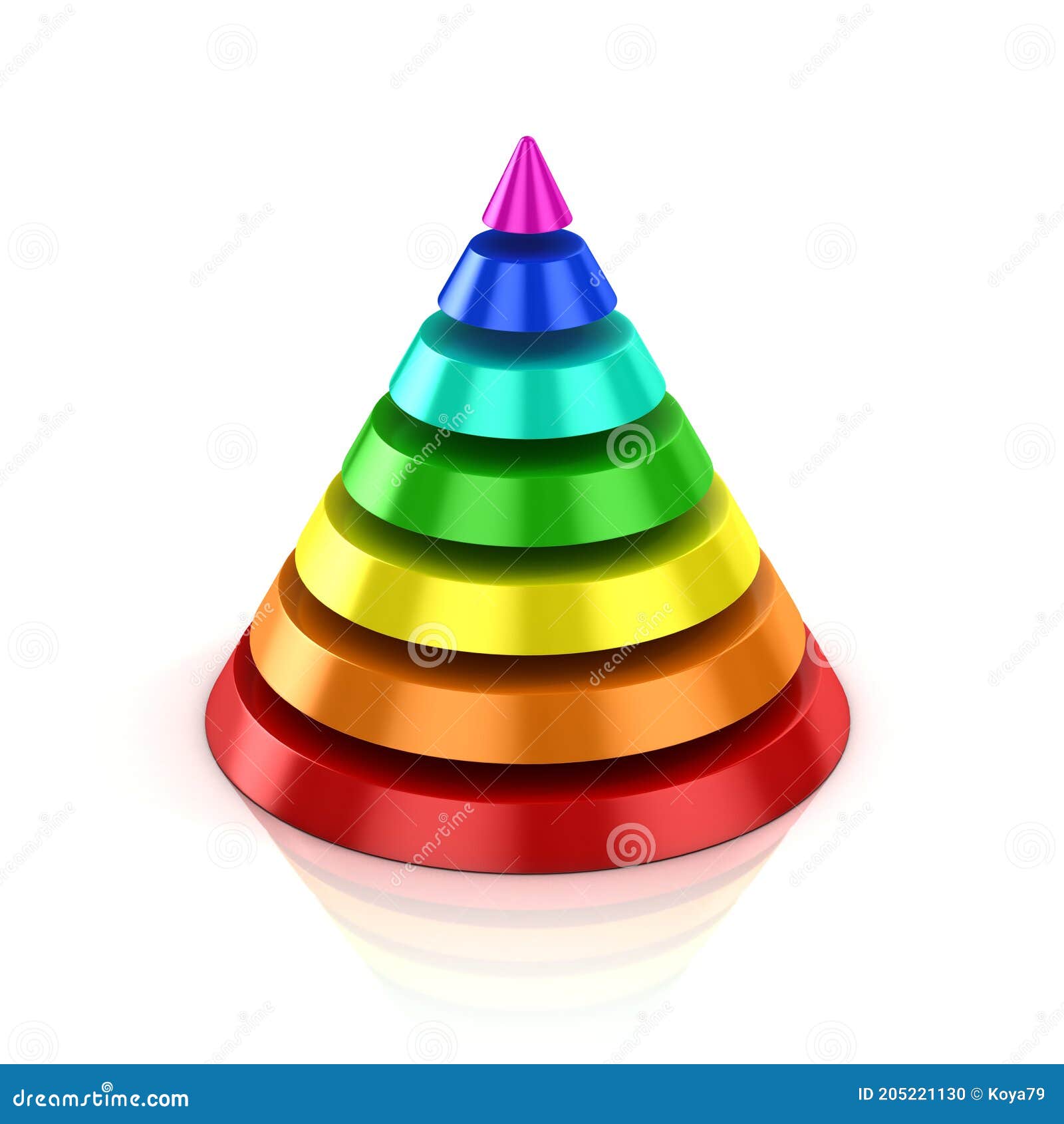 Abstract Colorful Cone 3d Rendering Stock Illustration - Illustration ...