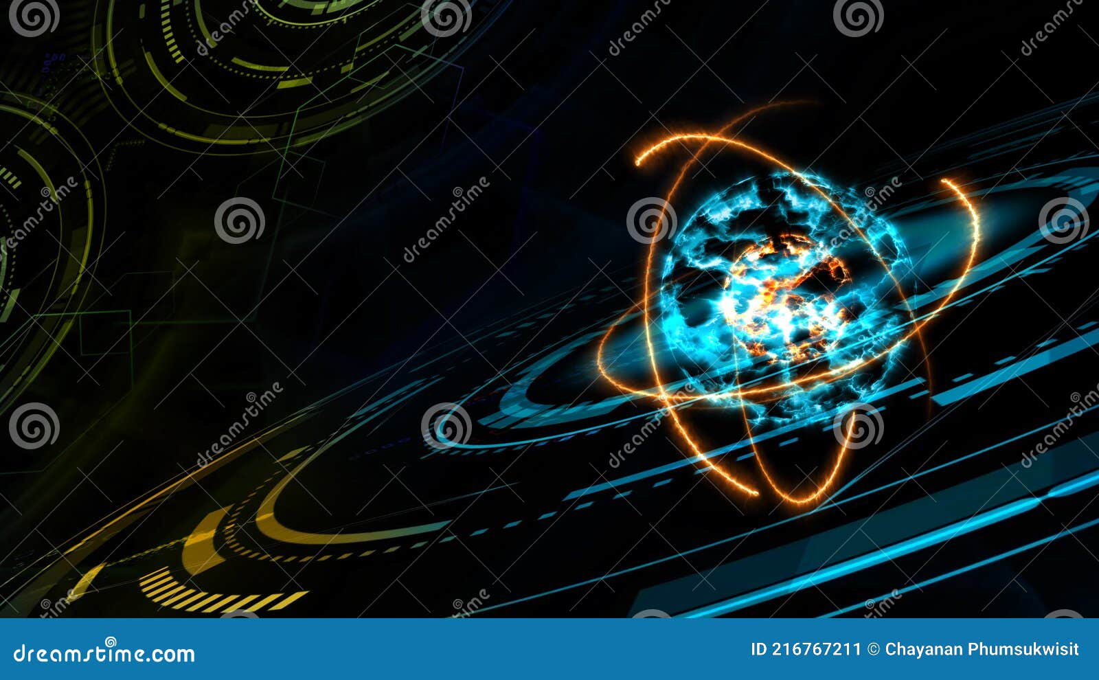 Abstract Colorful Core Explosive Core and Quantum Futuristic Computer ...