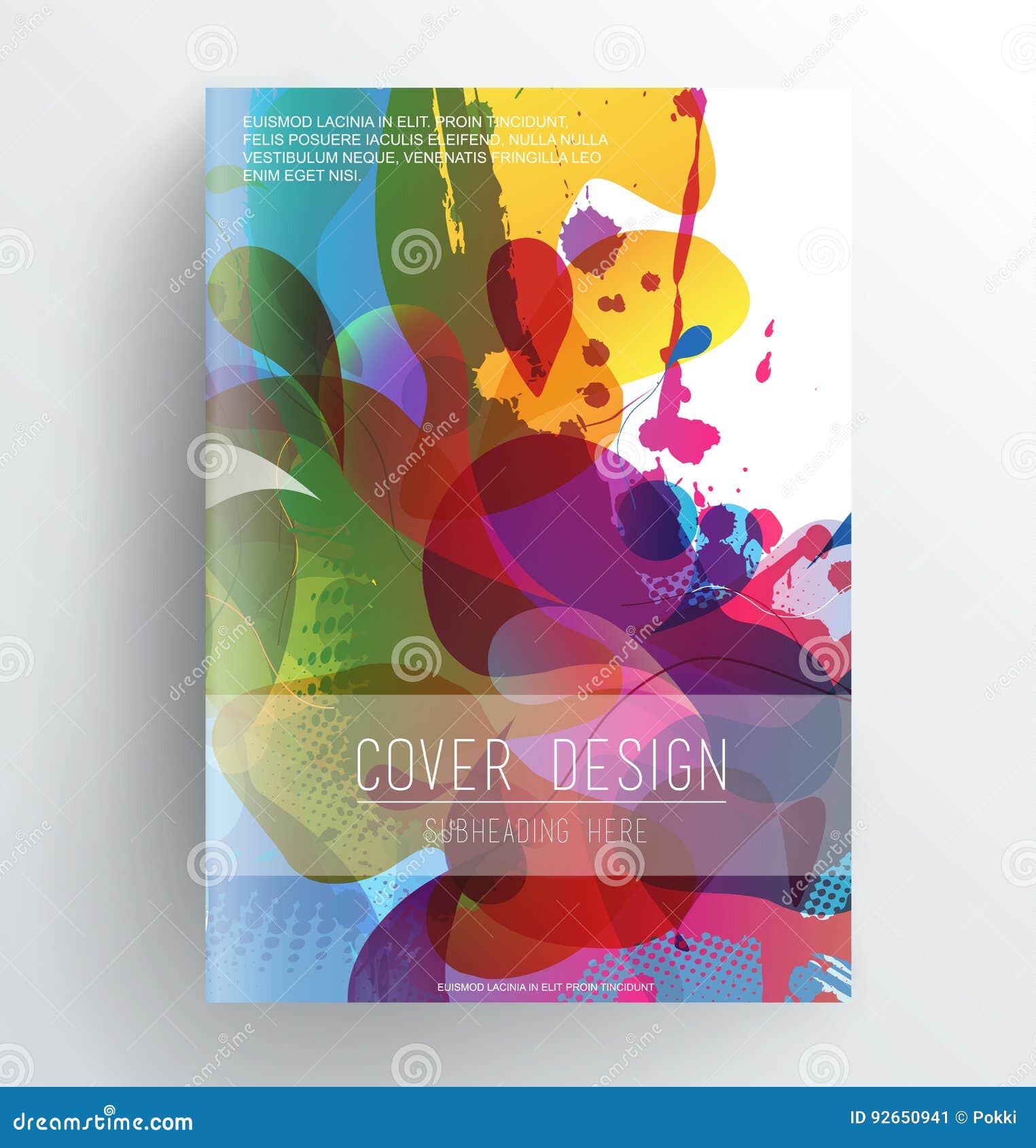 Abstract Colorful Cover Design Stock Vector - Illustration of copy ...