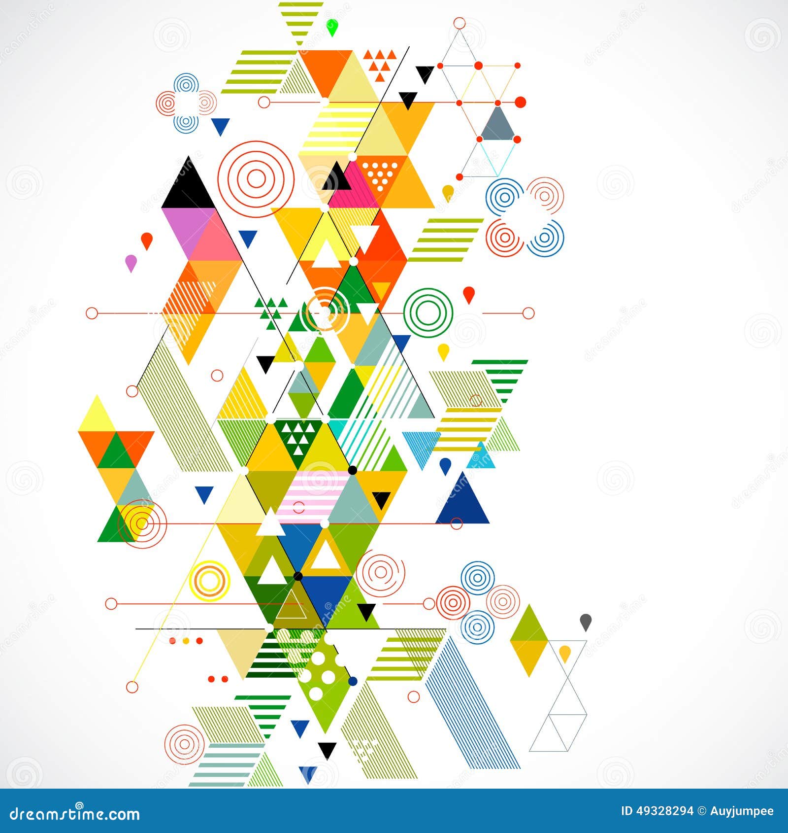 Abstract Colorful and Creative Geometric Background, Vector ...