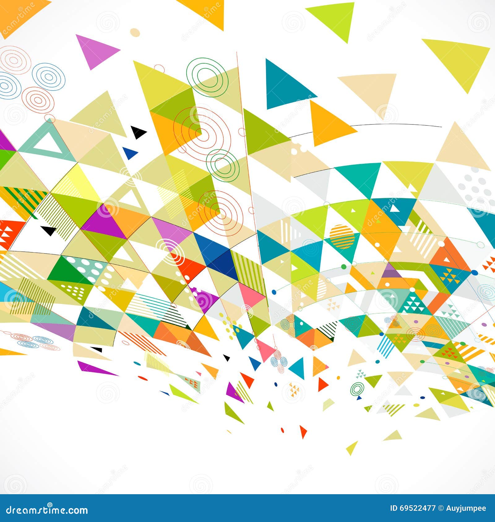 Abstract Colorful and Creative Mix Geometric Background Stock Vector ...