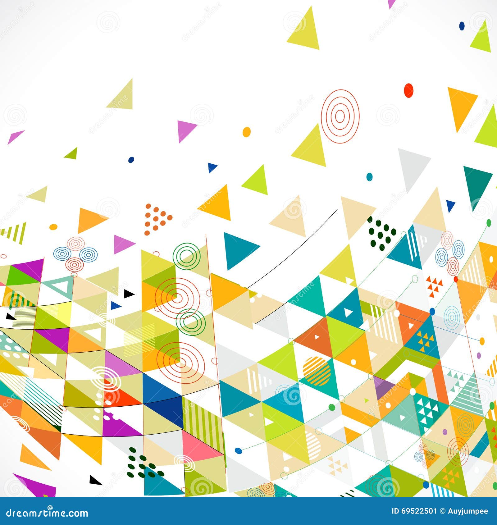 Abstract Colorful and Creative Mix Geometric Background Stock Vector ...