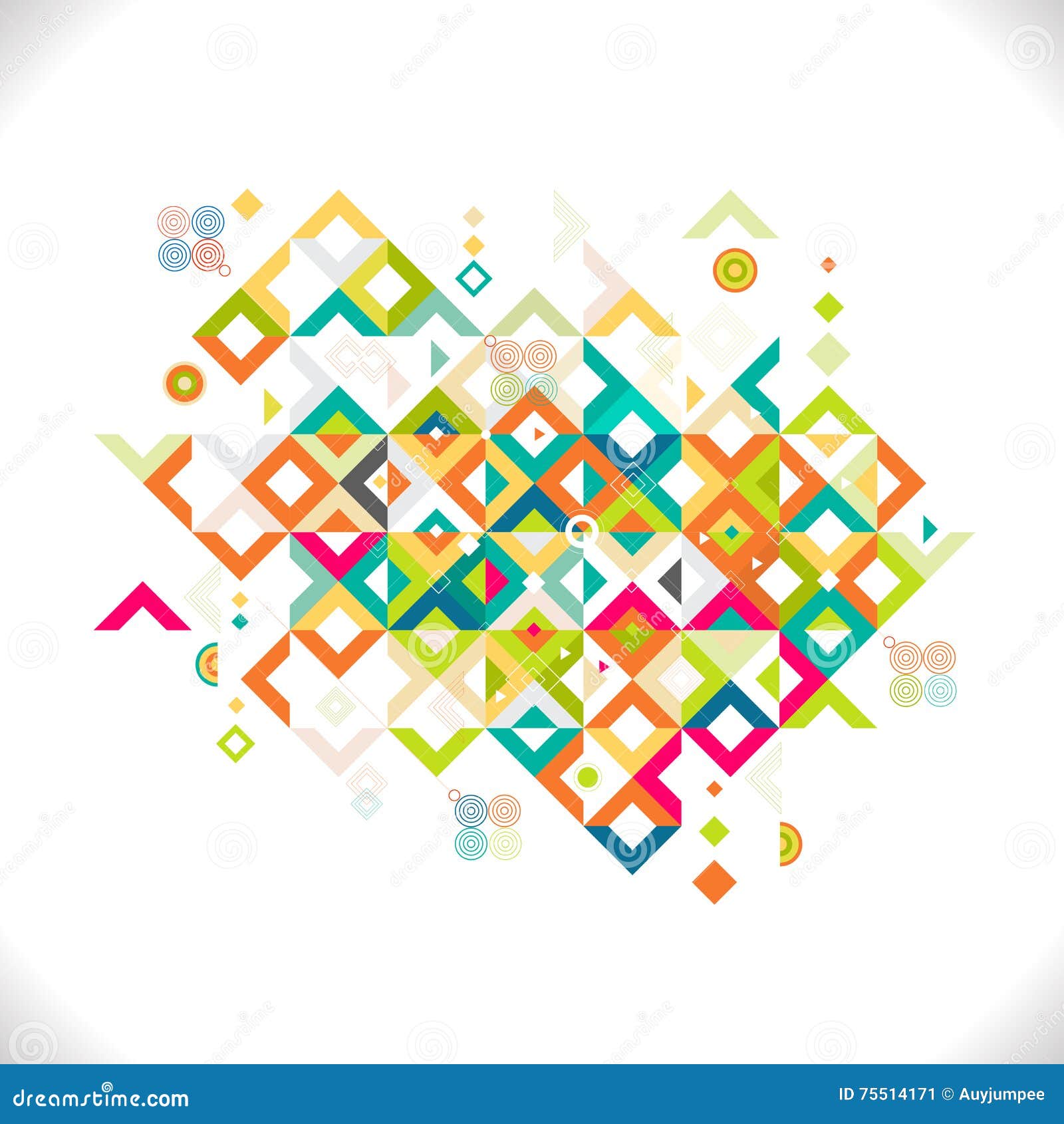 Abstract Colorful and Creative Mix Geometrical Template, Vector Stock ...