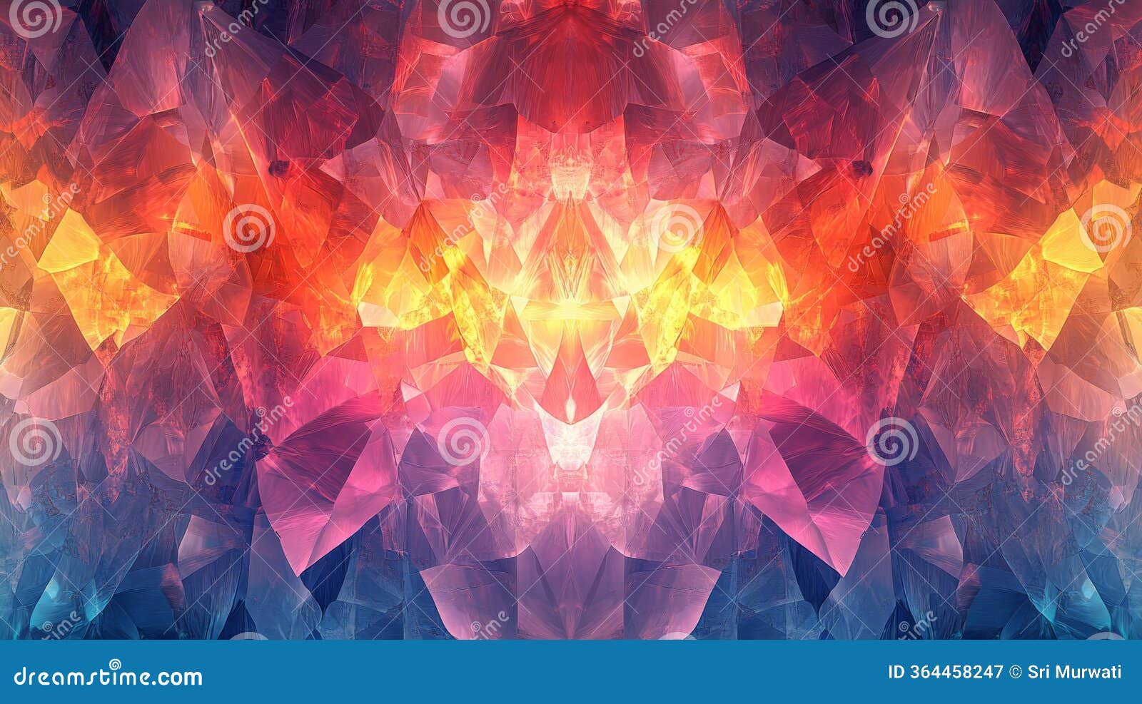 Colorful Crystallized Abstract Background Showing Geometric Shapes ...