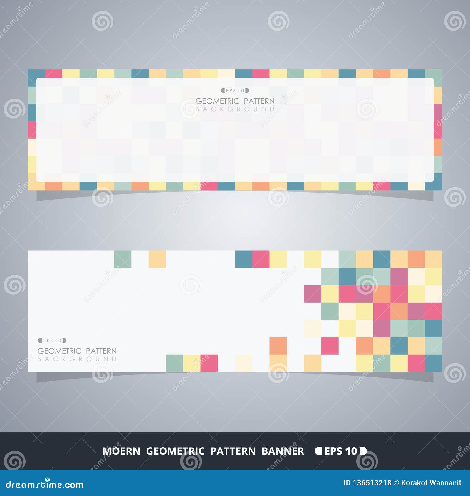 Abstract Colorful Cube Banners of Modern Decoration Concept Stock ...