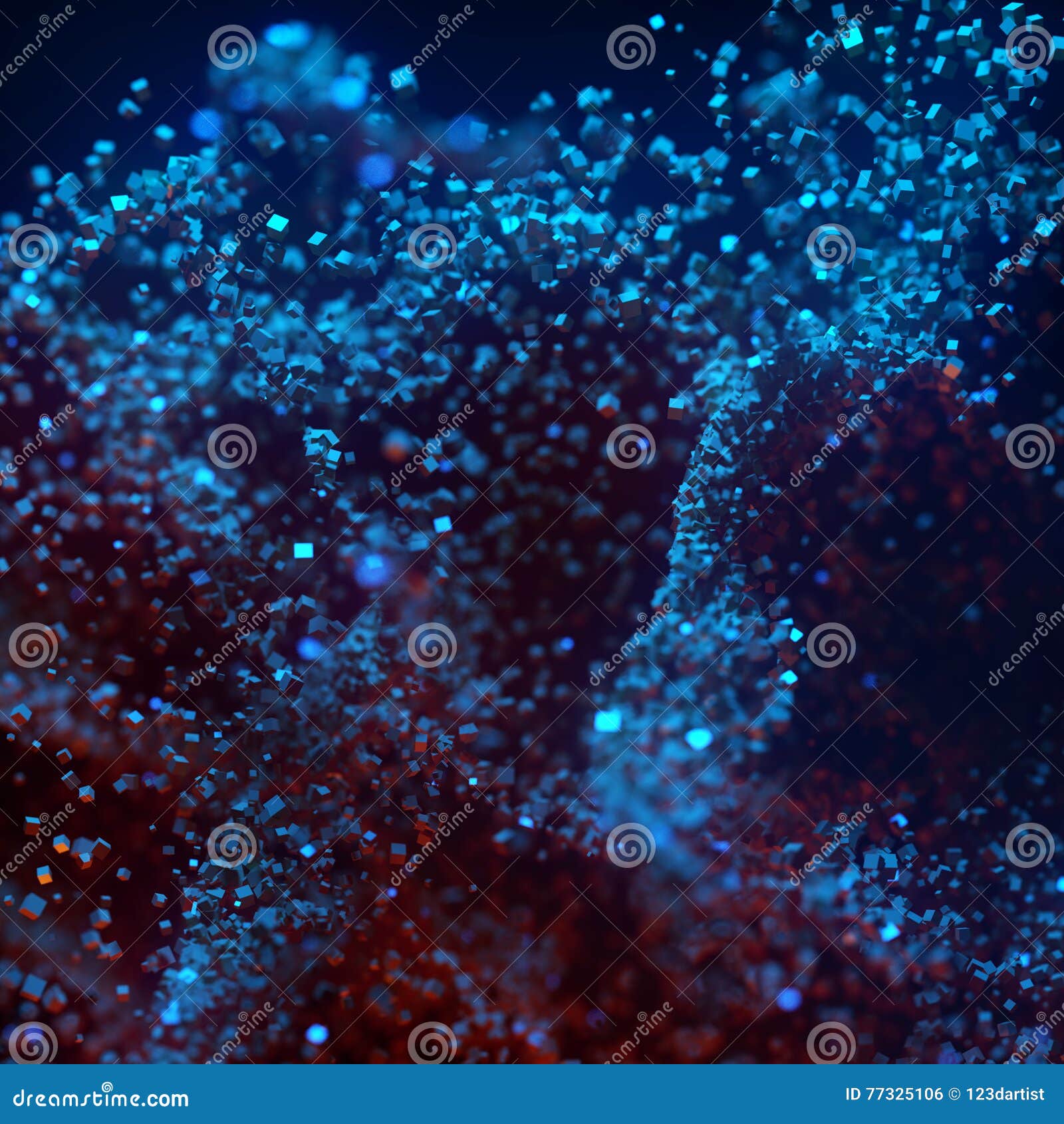 Abstract Colorful Cube Particles Background Stock Photo - Image of ...