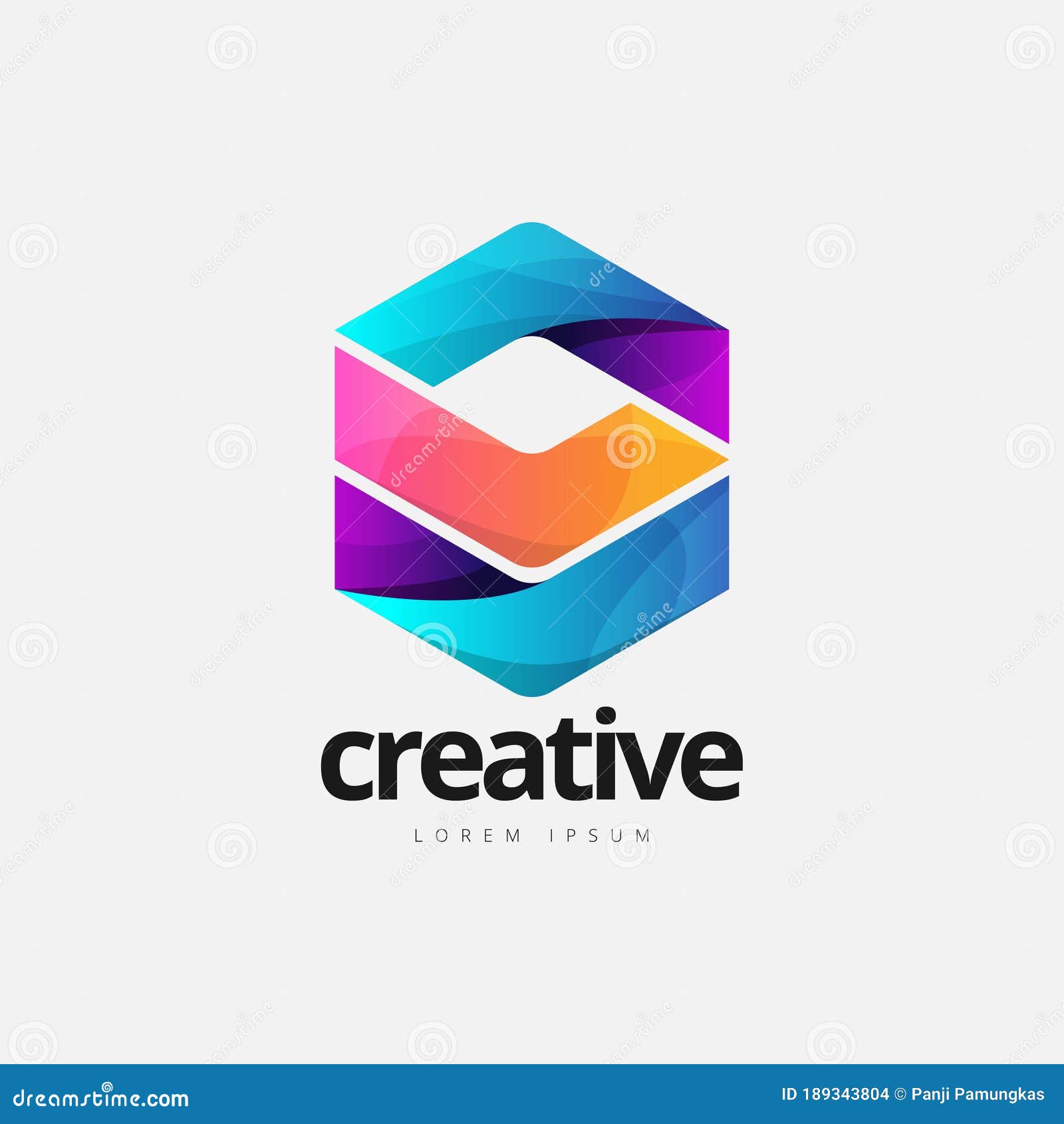 Abstract Colorful Cube Shape Logo Design Stock Vector - Illustration of ...