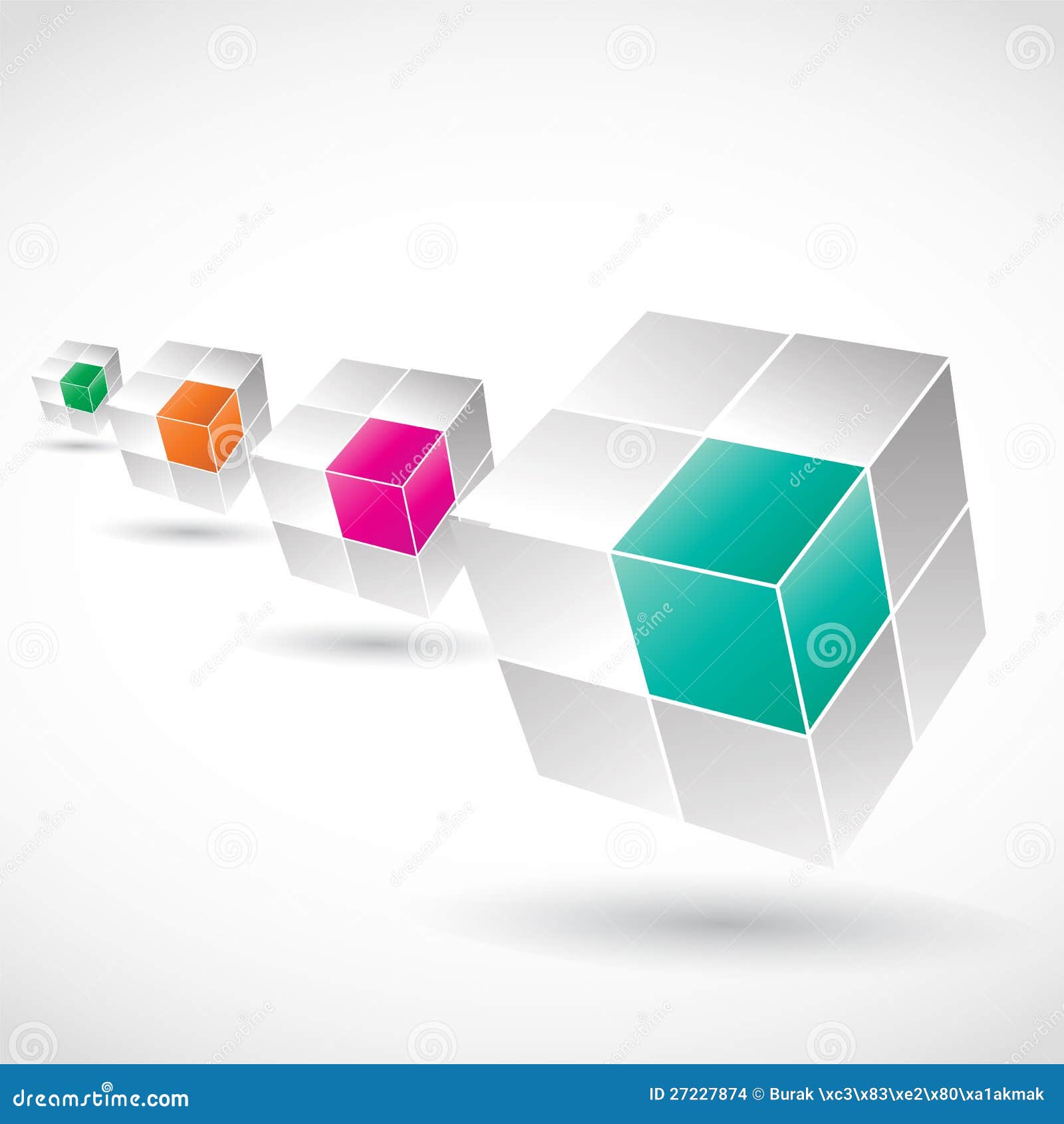Abstract colorful cubes stock vector. Illustration of graphic - 27227874
