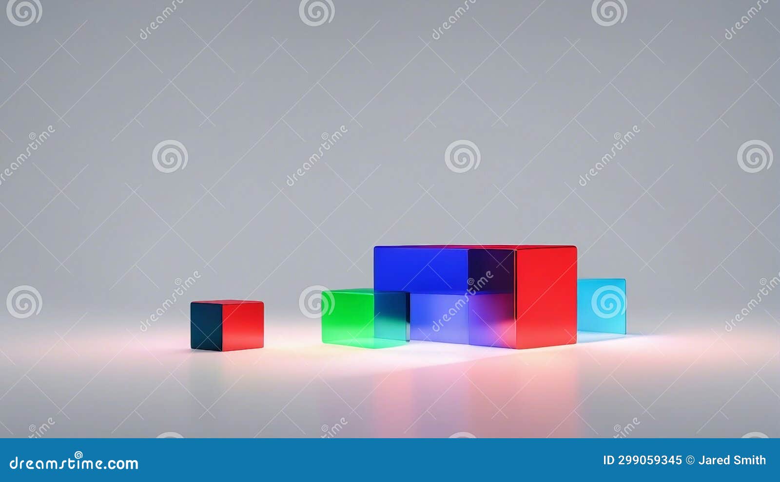 Abstract Colorful Cubes Background a Basic RGB Image with Rectangles of ...