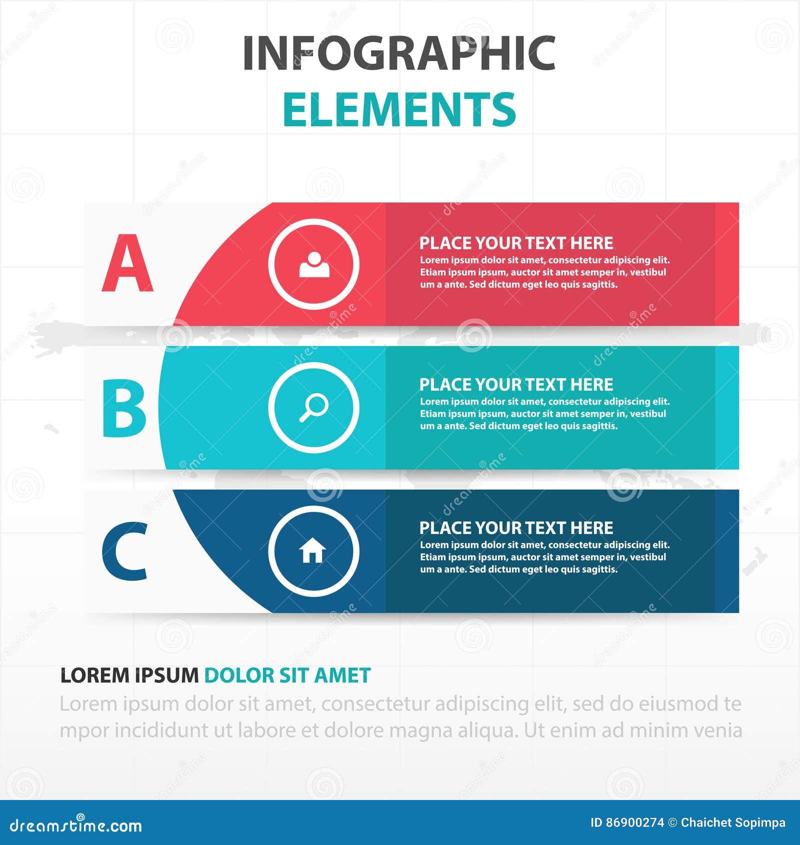 Abstract Colorful Curve Banner Business Infographics Elements ...