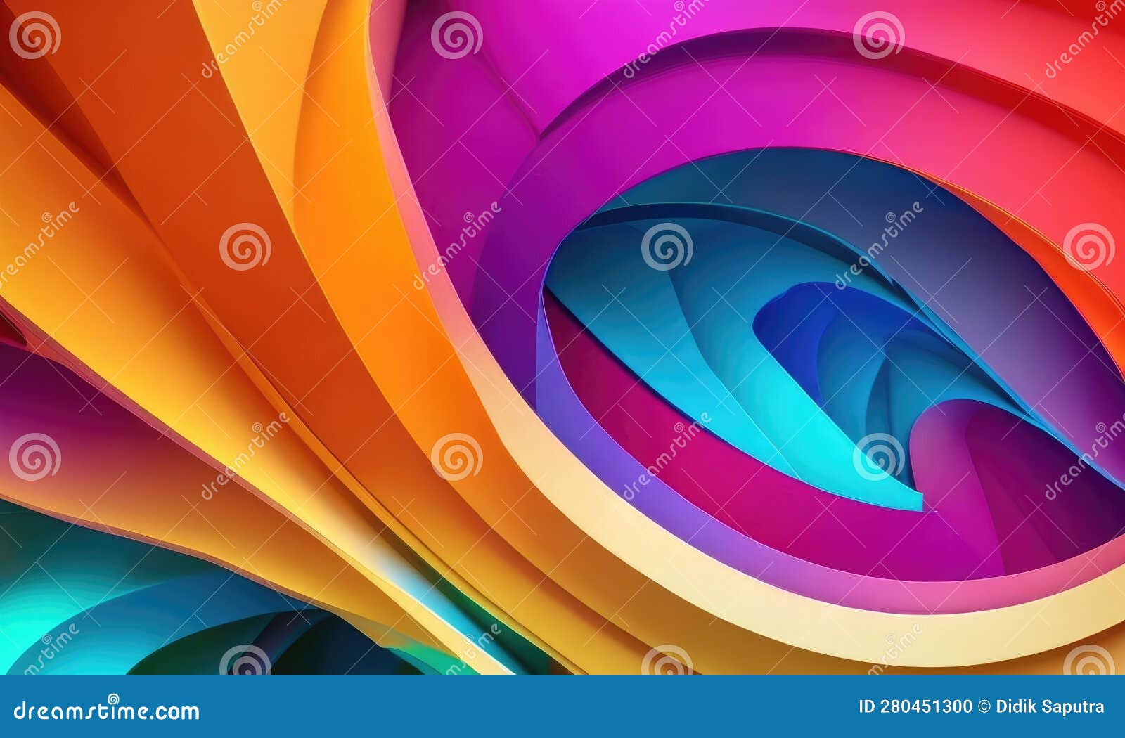 Abstract Colorful Curvy Background Wallpaper Design Stock Illustration ...