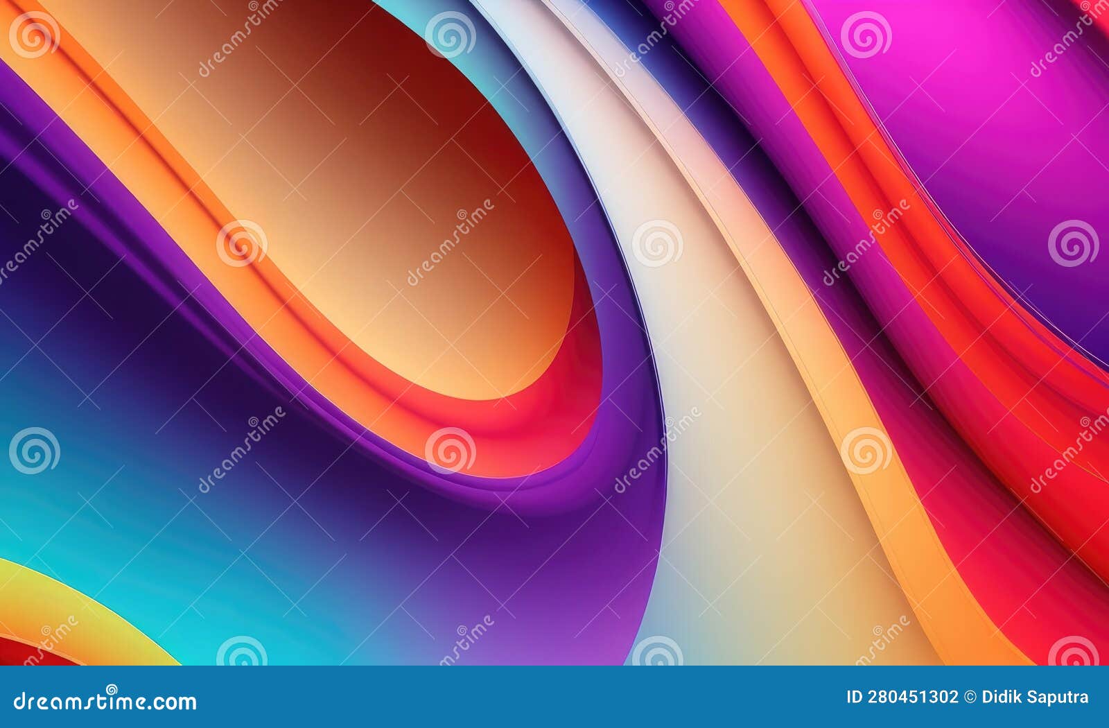Abstract Colorful Curvy Background Wallpaper Design Stock Illustration ...