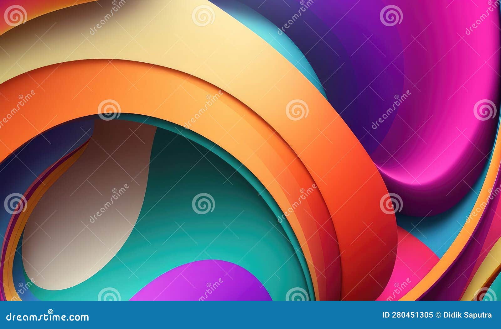 Abstract Colorful Curvy Background Wallpaper Design Stock Illustration ...