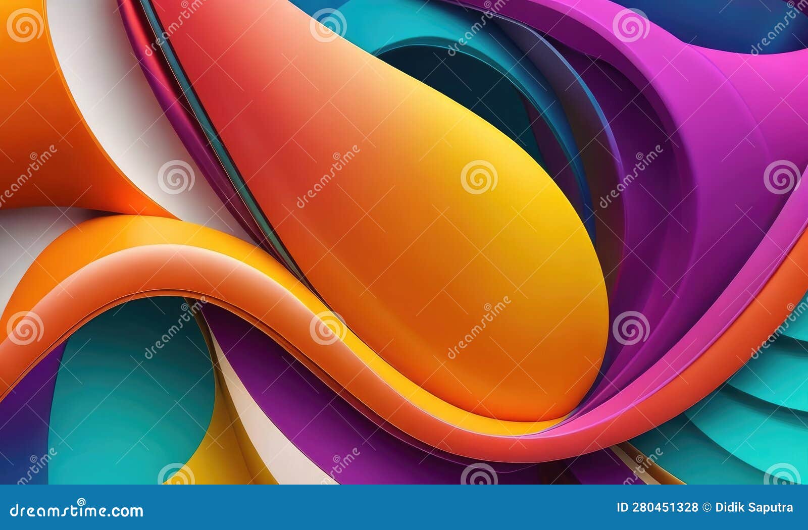 Abstract Colorful Curvy Background Wallpaper Design Stock Illustration ...