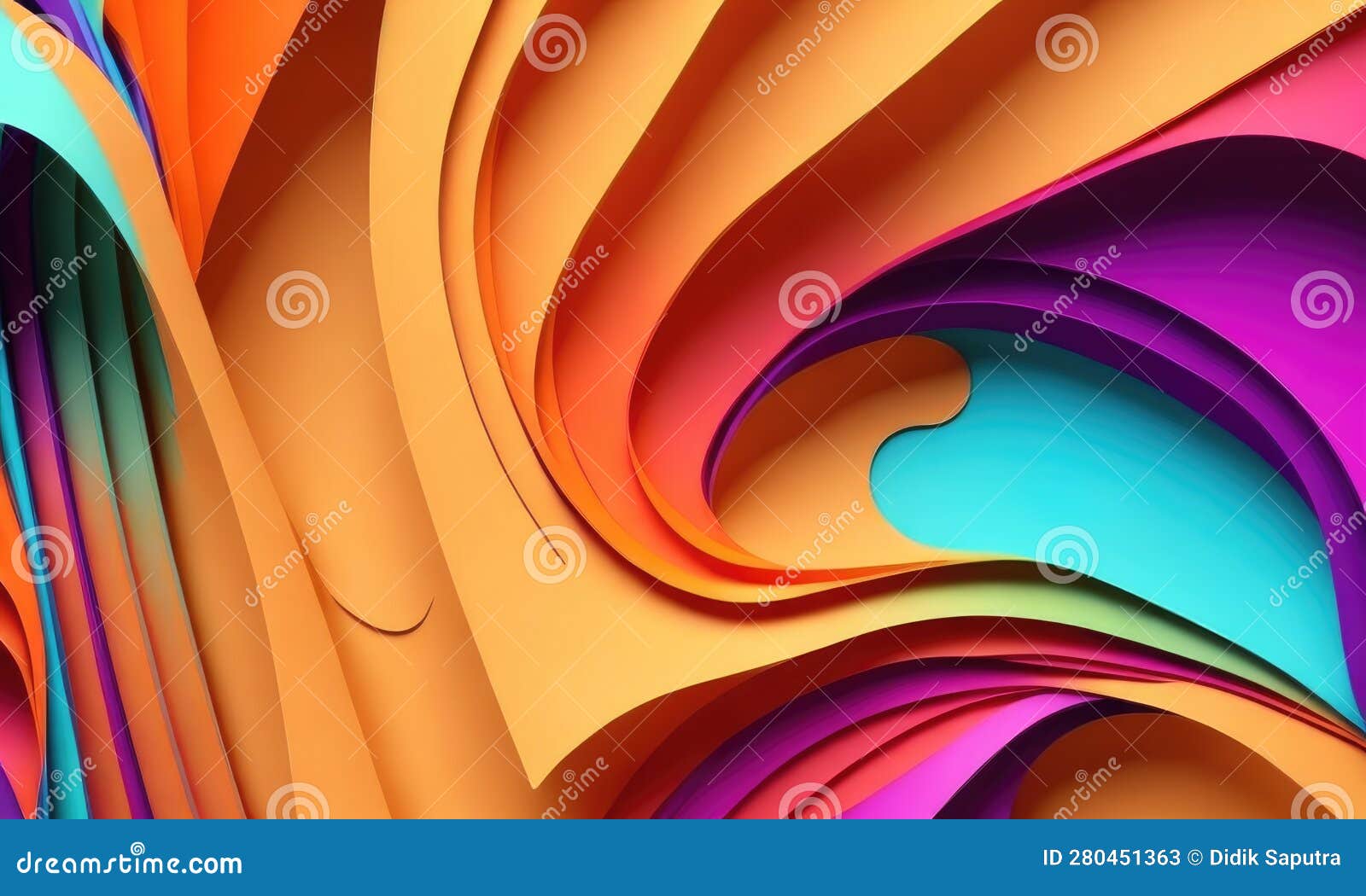 Abstract Colorful Curvy Background Wallpaper Design Stock Illustration ...