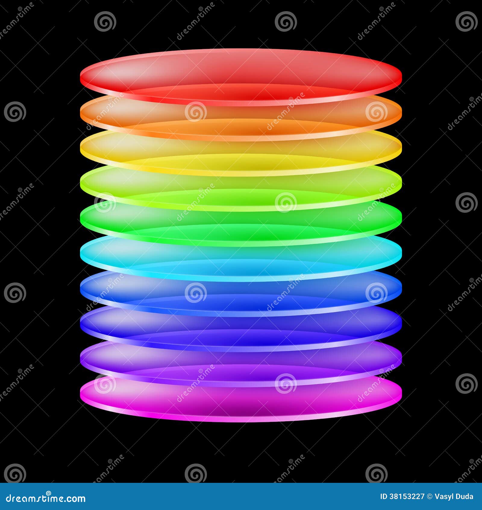 Abstract colorful cylinder stock vector. Illustration of overlap - 38153227