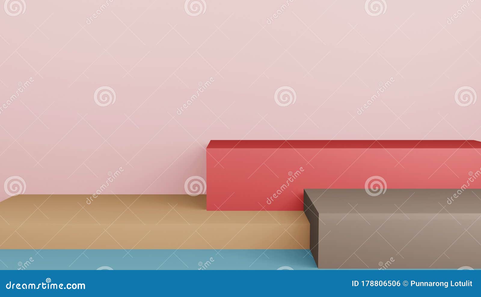 Abstract 3d Rendering Stage Composition, 3d Illustration Cute ...