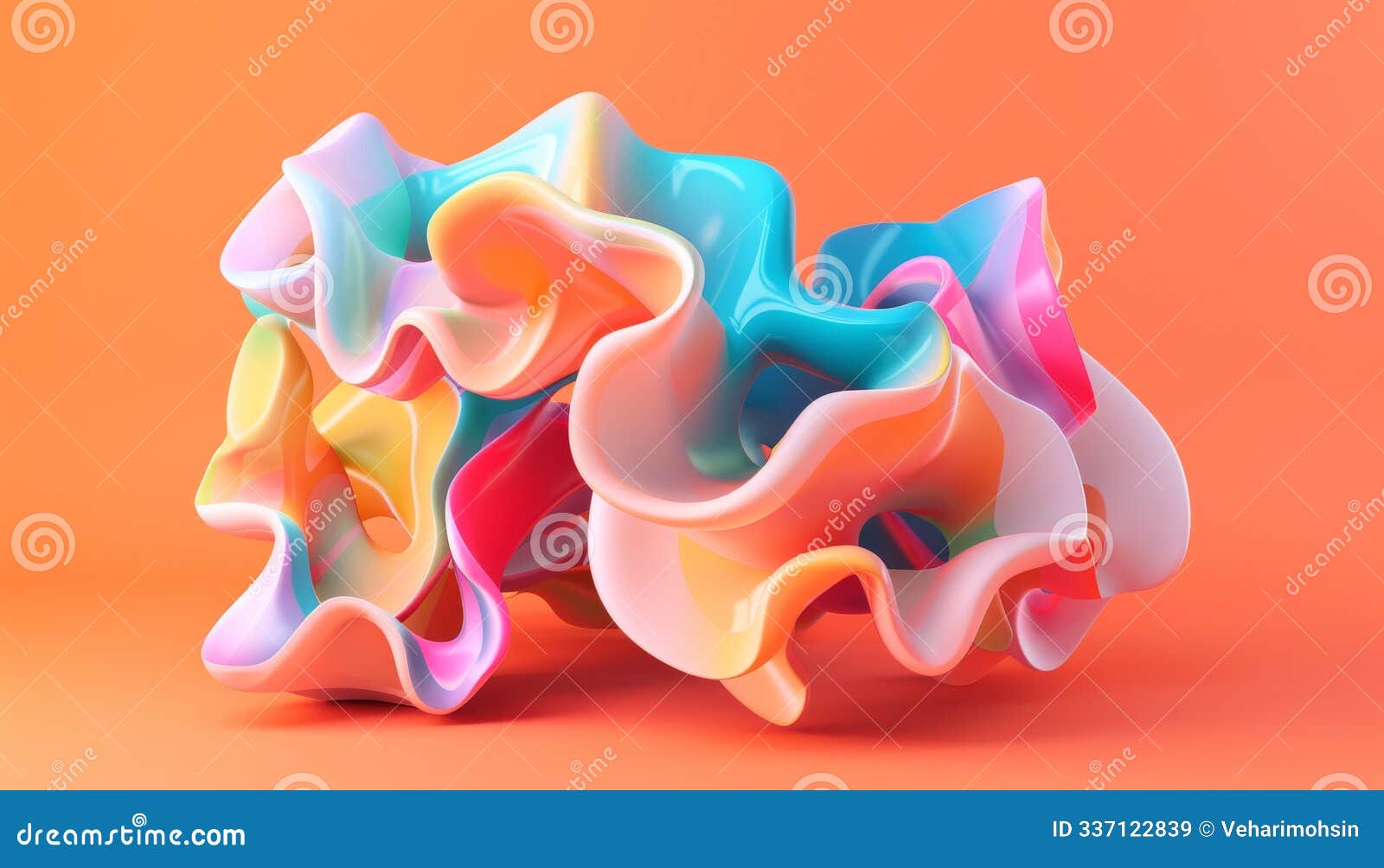 Abstract Colorful 3d Shape, Cinema 4d, Ambient Occlusion, Render Stock ...