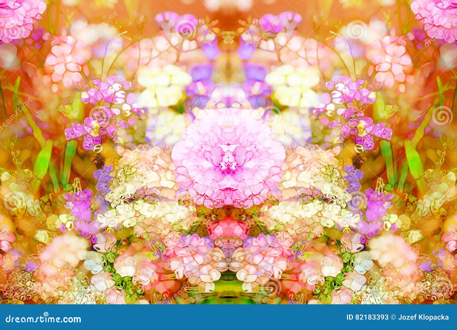 Abstract Colorful Design with Flower. Computer Art. Stock Illustration ...