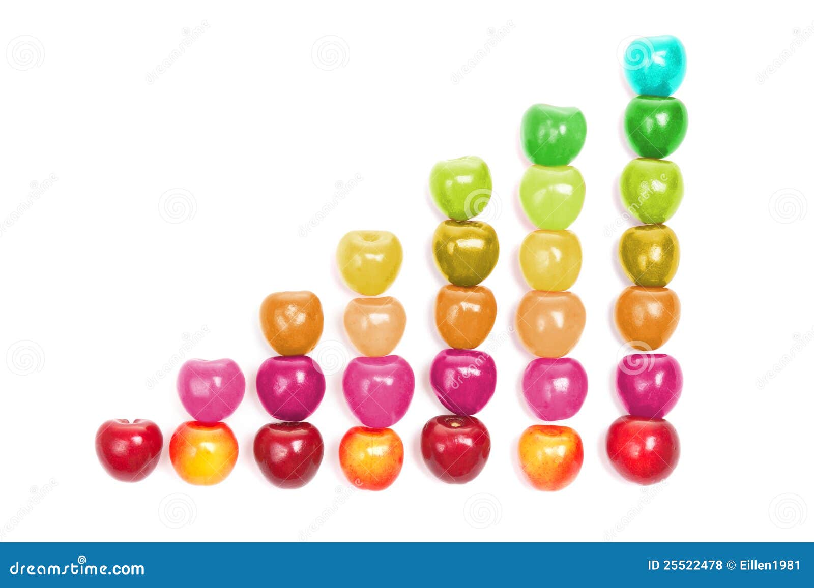 Abstract Colorful Diagram Shaped from Cherries Stock Photo - Image of ...