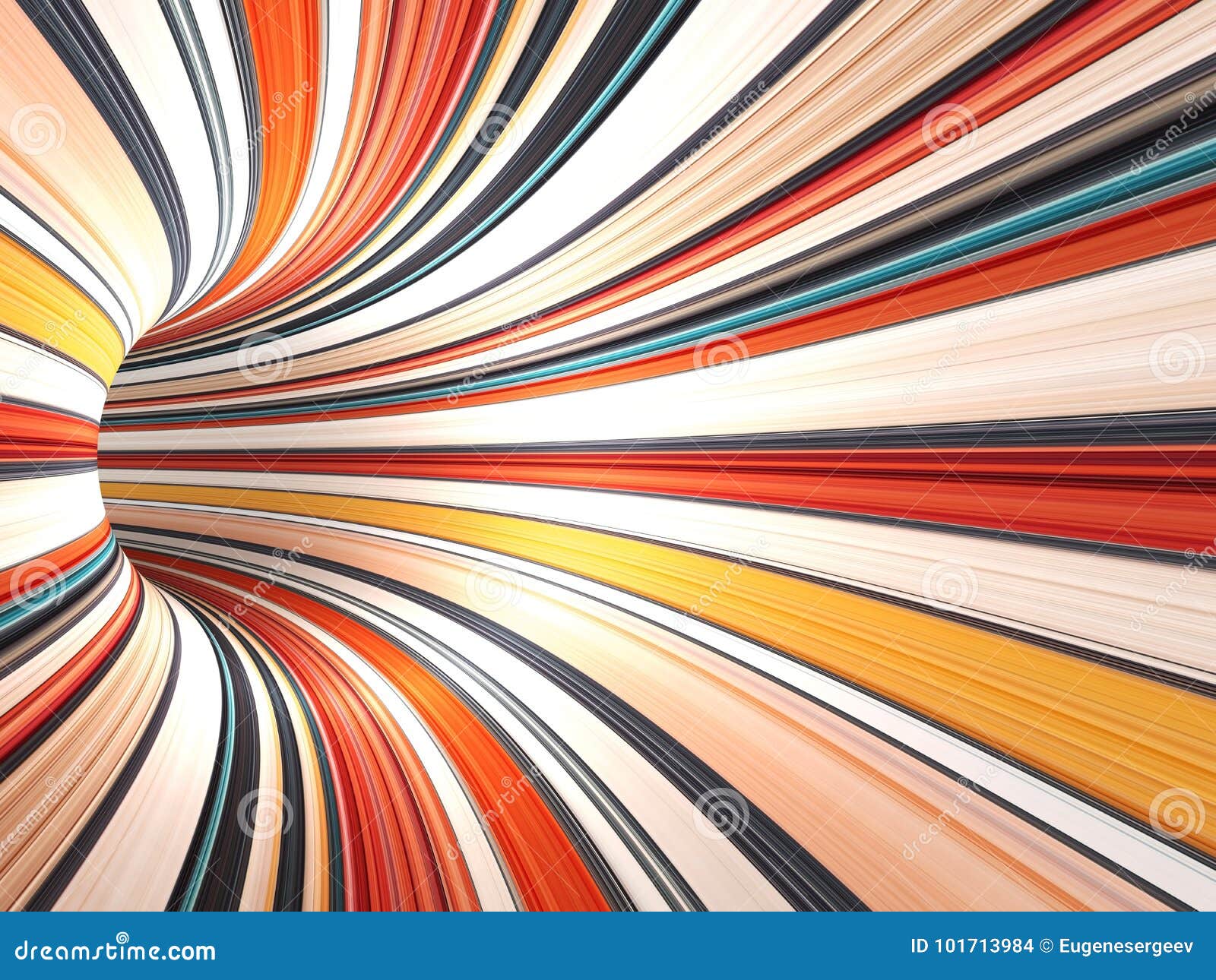 Abstract Colorful Digital Background, 3d Tunnel Stock Illustration ...